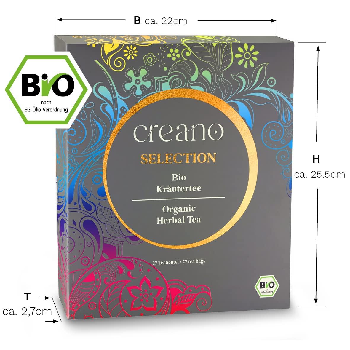 Creano Organic Herbal Tea Gift Set - 27 Tea Bags in 9 Varieties ...