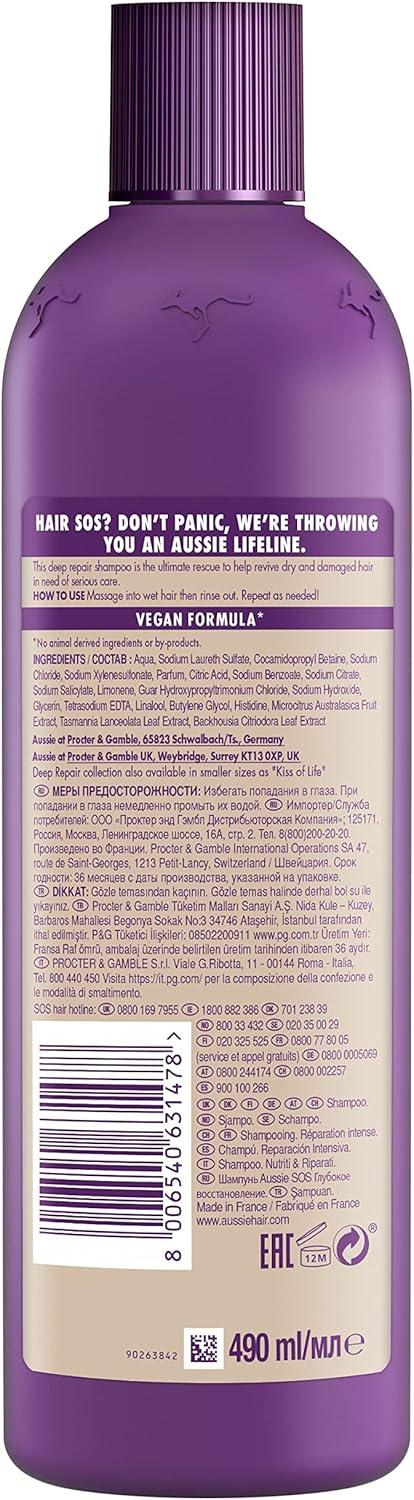 Aussie SOS Deep Repair Australian Superfruit Shampoo For Damaged Hair ...