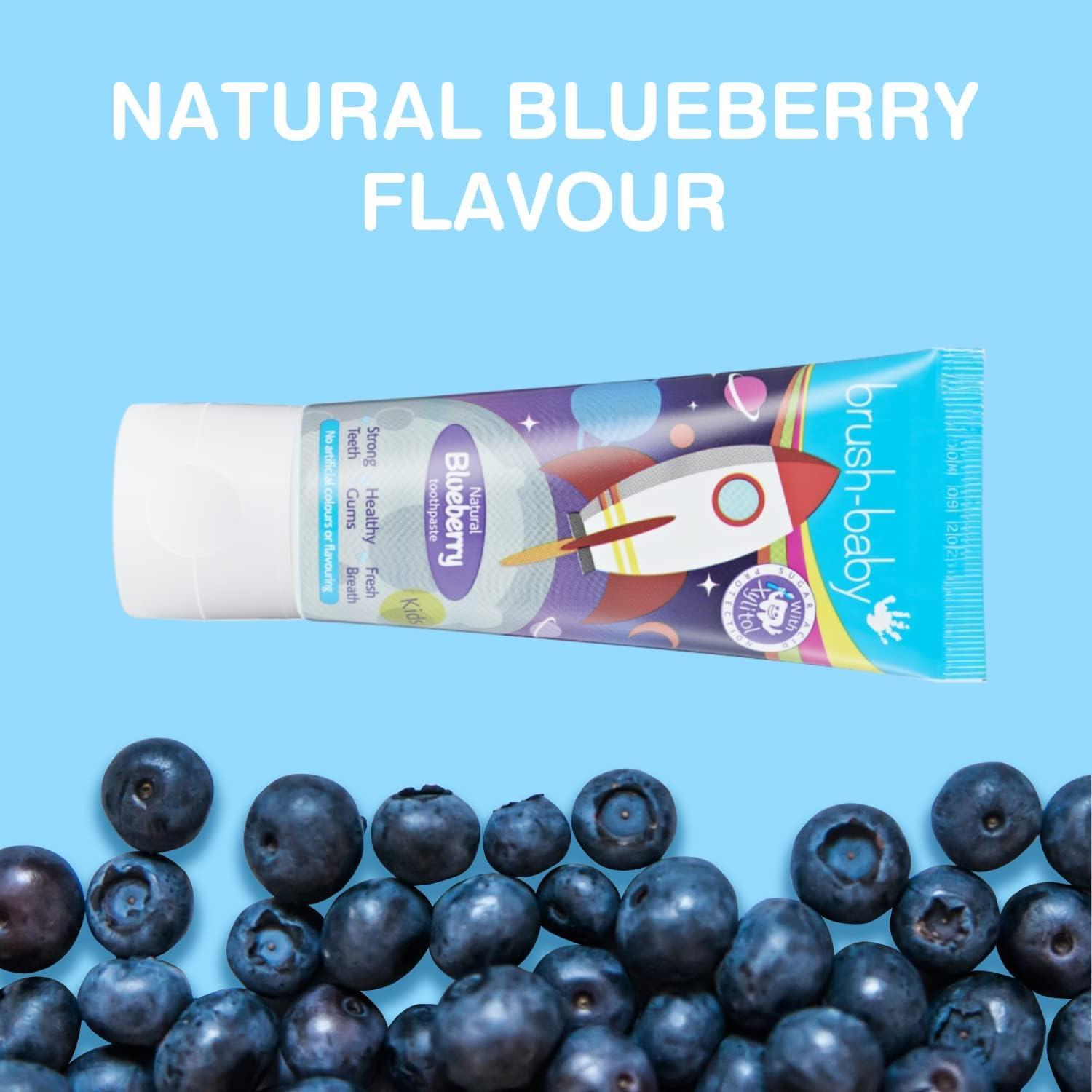 Brush-Baby Natural Blueberry Flavored Rocket Toothpaste 50ml - Pack of ...