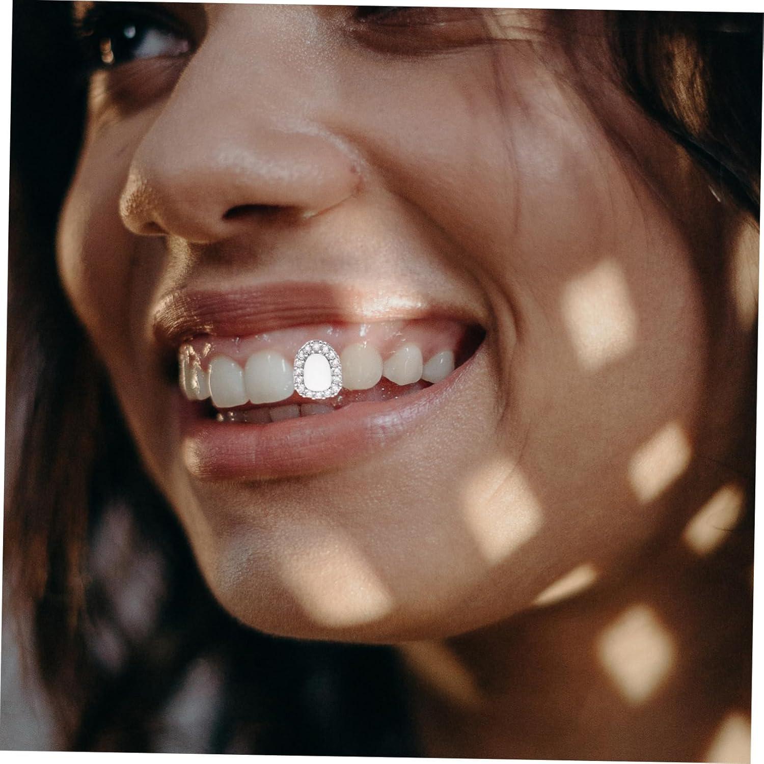 Lalafina 18K Rhinestone Grillz - Rapper Costume Accessories Metal ...