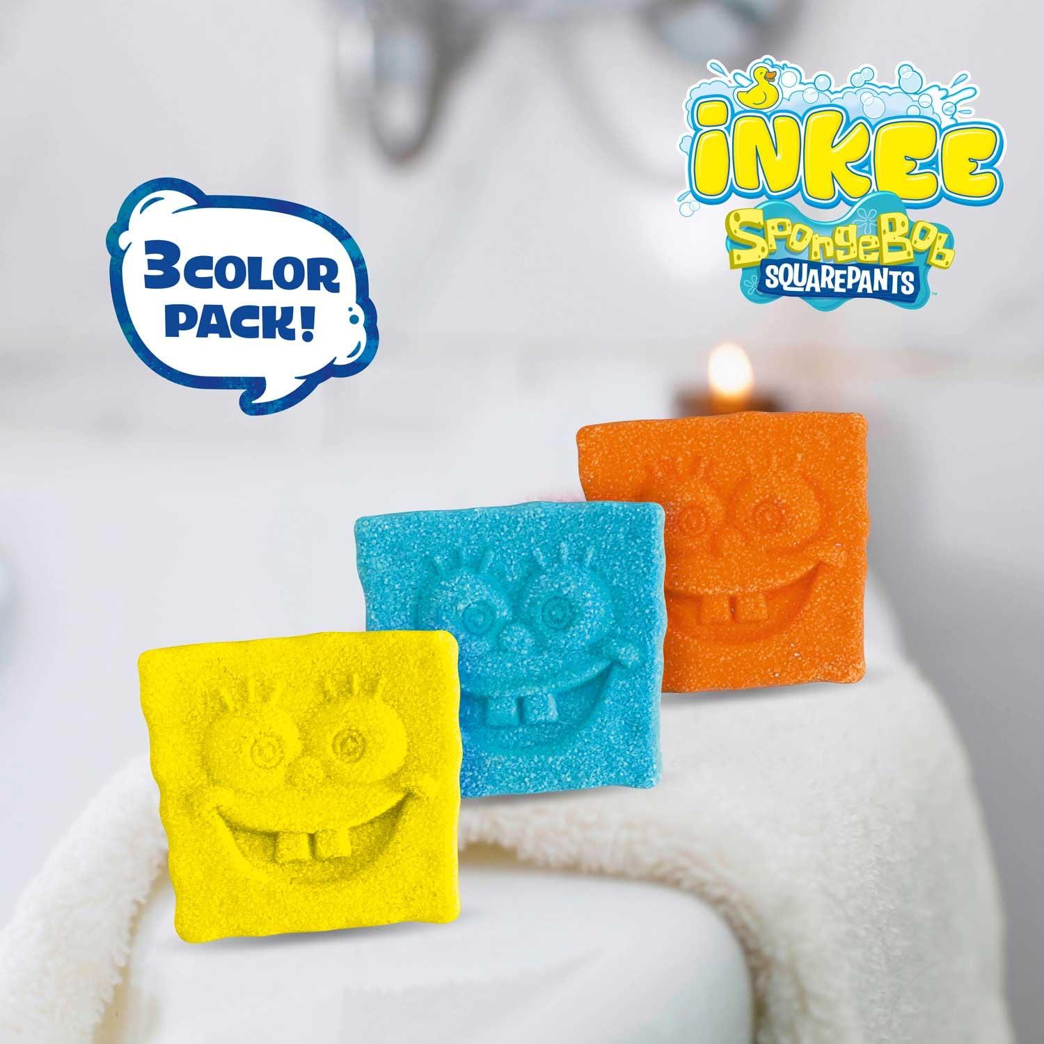 Inke Bombs SpongeBob Mini Pack - 3 Fun Color Bath Balls with Popcorn ...
