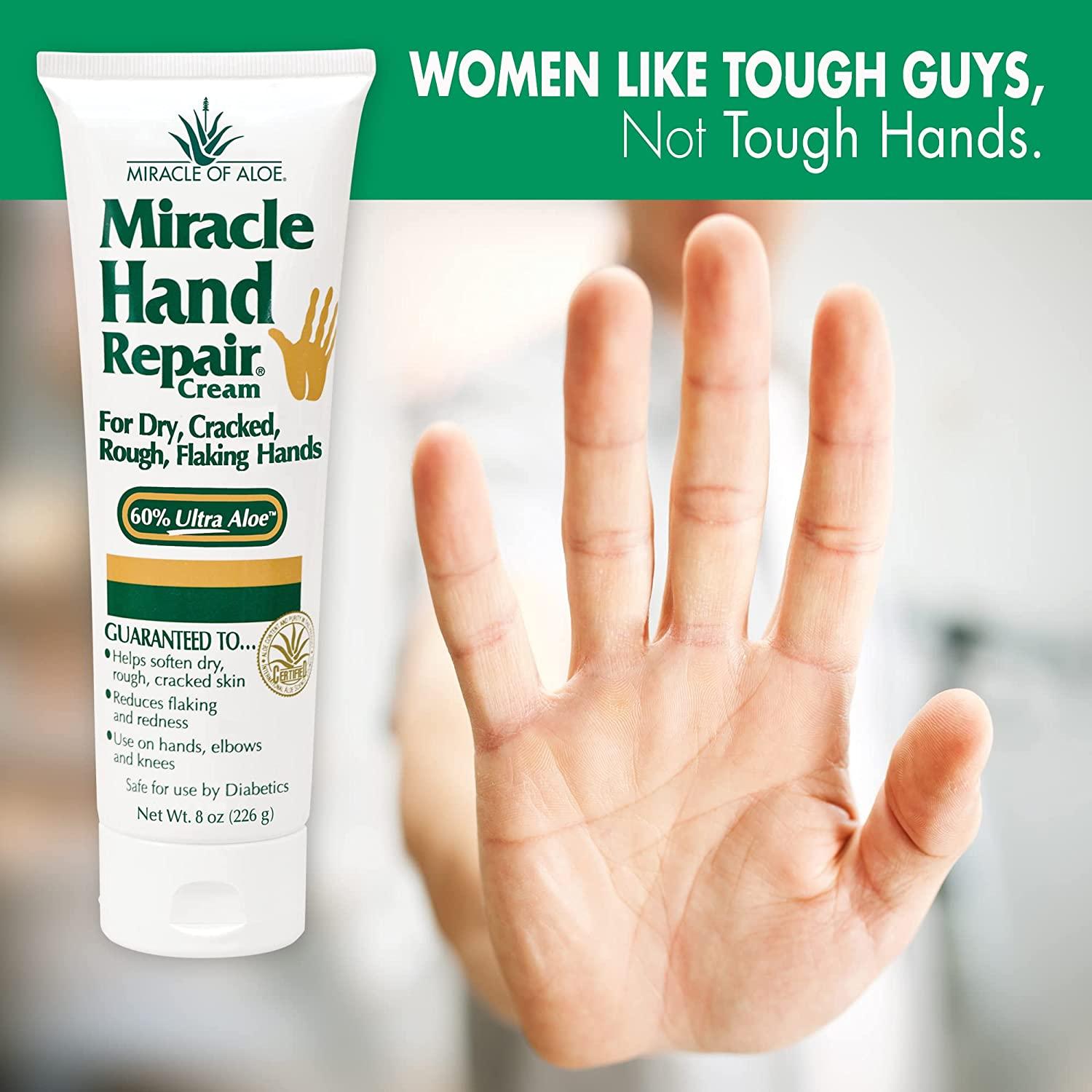Miracle of Aloe Hand Repair Cream - 8 oz (Pack of 2) | Soothing ...