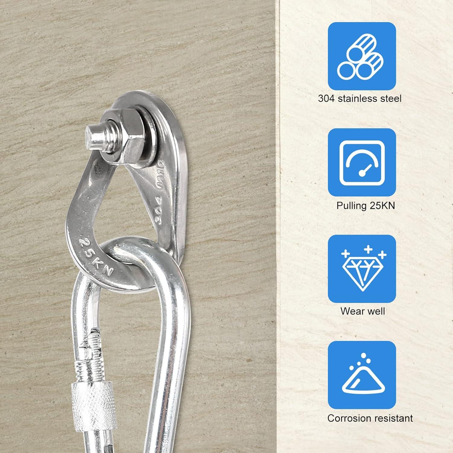JATCSG 10 Pack Stainless Steel Climbing Anchor Hanger Bolt M10 - 25kN ...