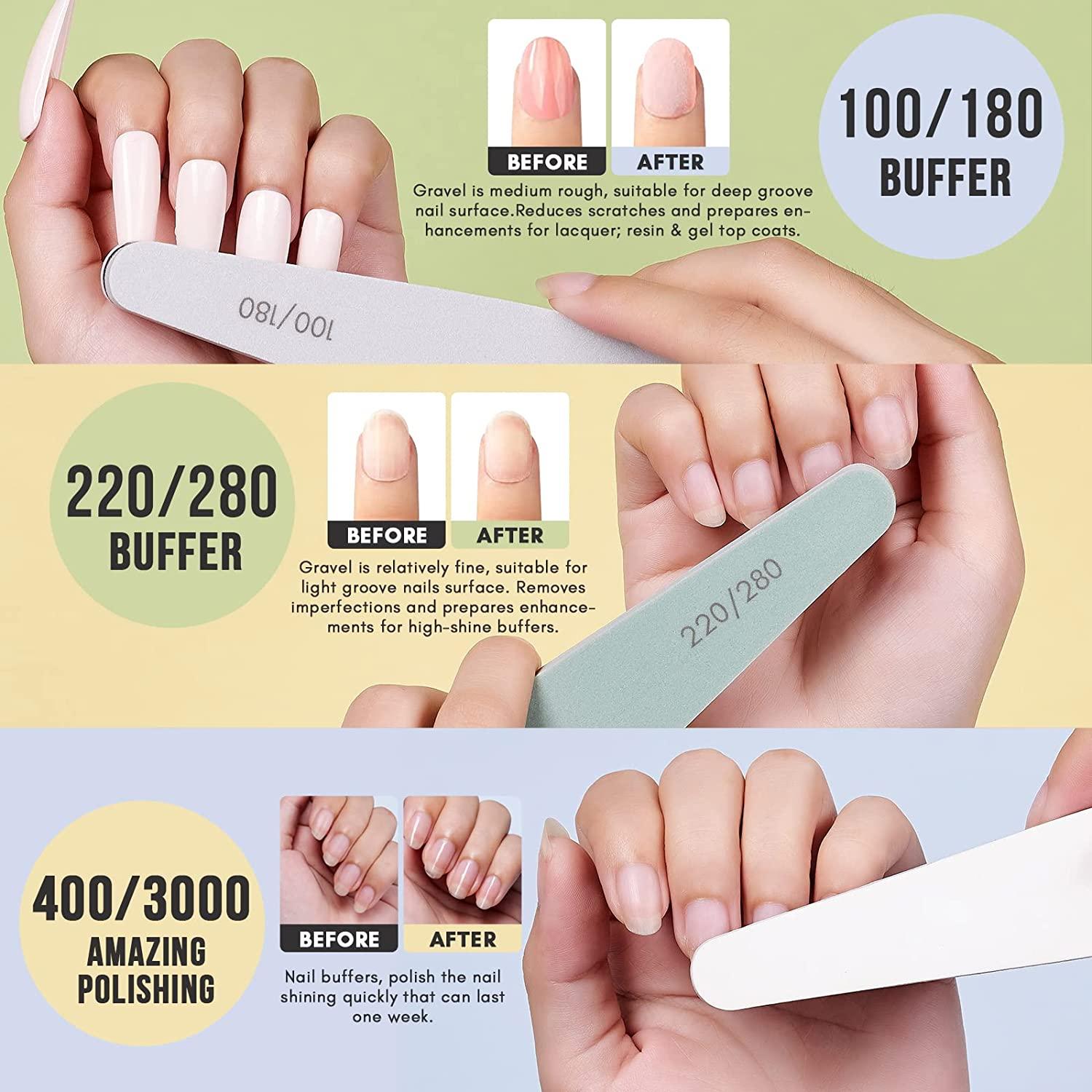 Nail Buffer Before After