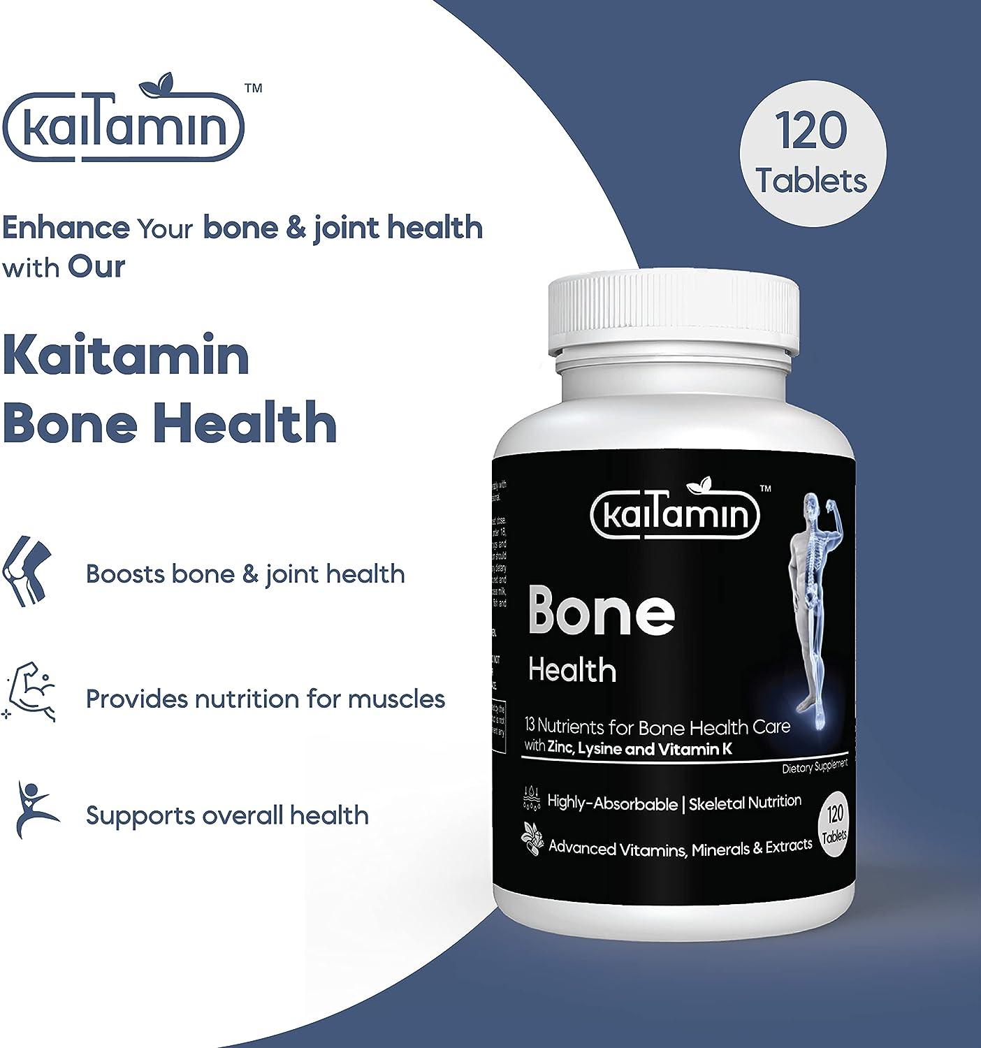 Kaitamin Bone Health Supplement with 13 Key Nutrients - Supports ...