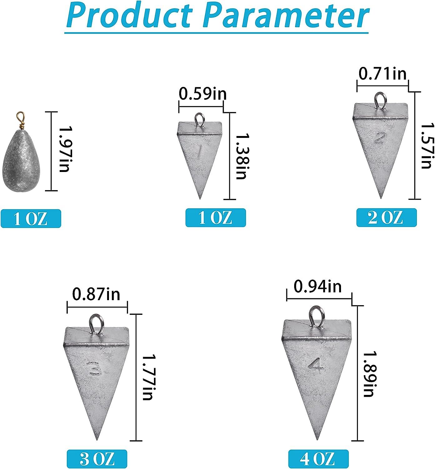 Saltwater Surf Fishing Tackle Kit - Fishing Wire Leader, Pyramid Sinker ...