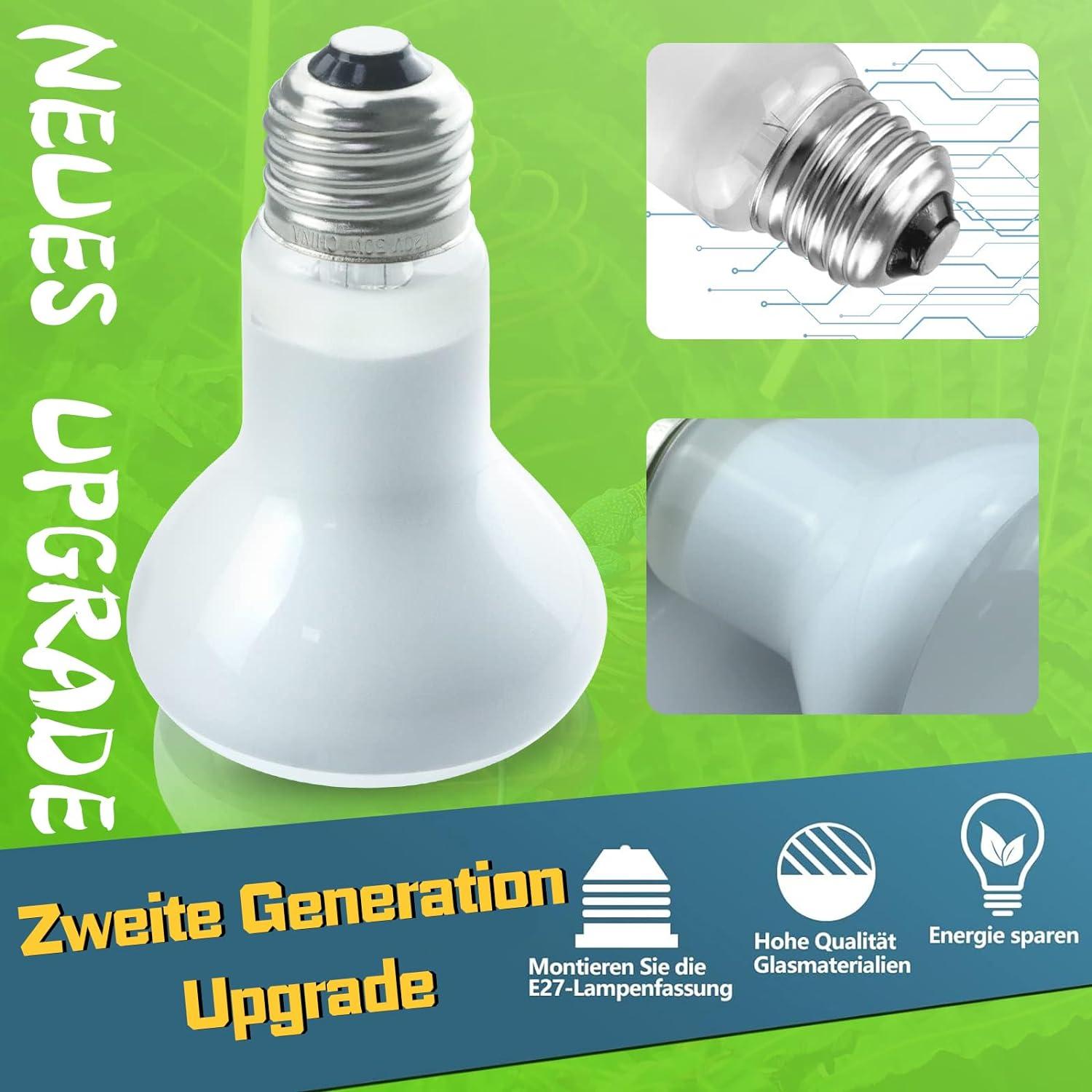 Buy Lucky Herp 50W Reptile Heat Lamp - Ideal for Turtles Chickens & Dogs | E27 Basking Spot ...