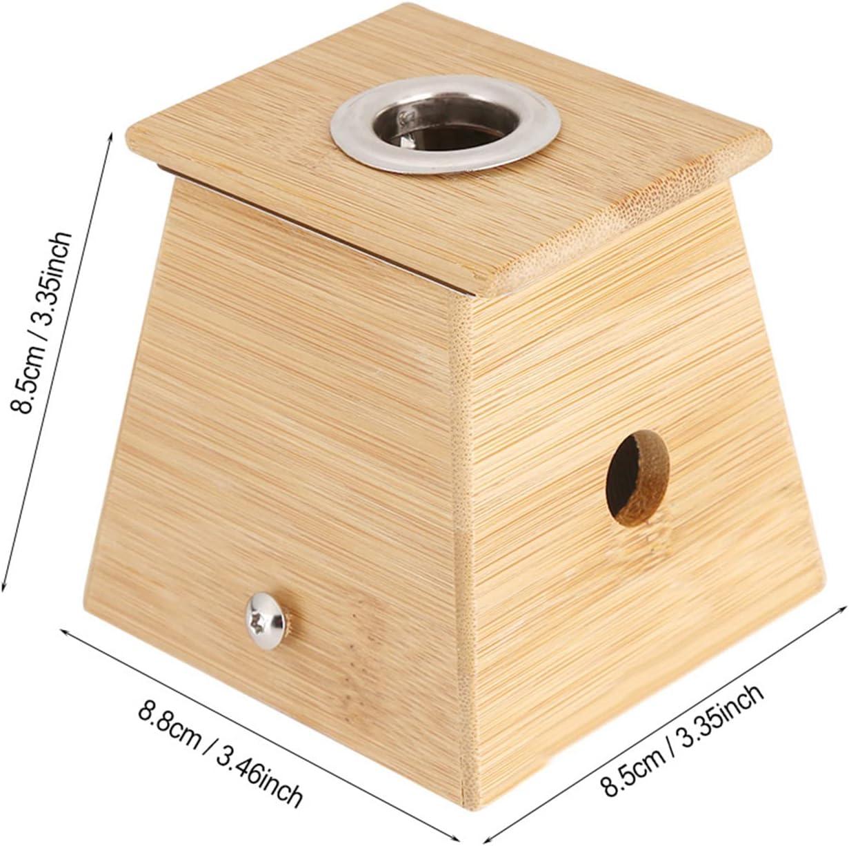 Nicoone Moxa Stick Holder Box - Single Hole Bamboo Moxa Roll for Neck ...
