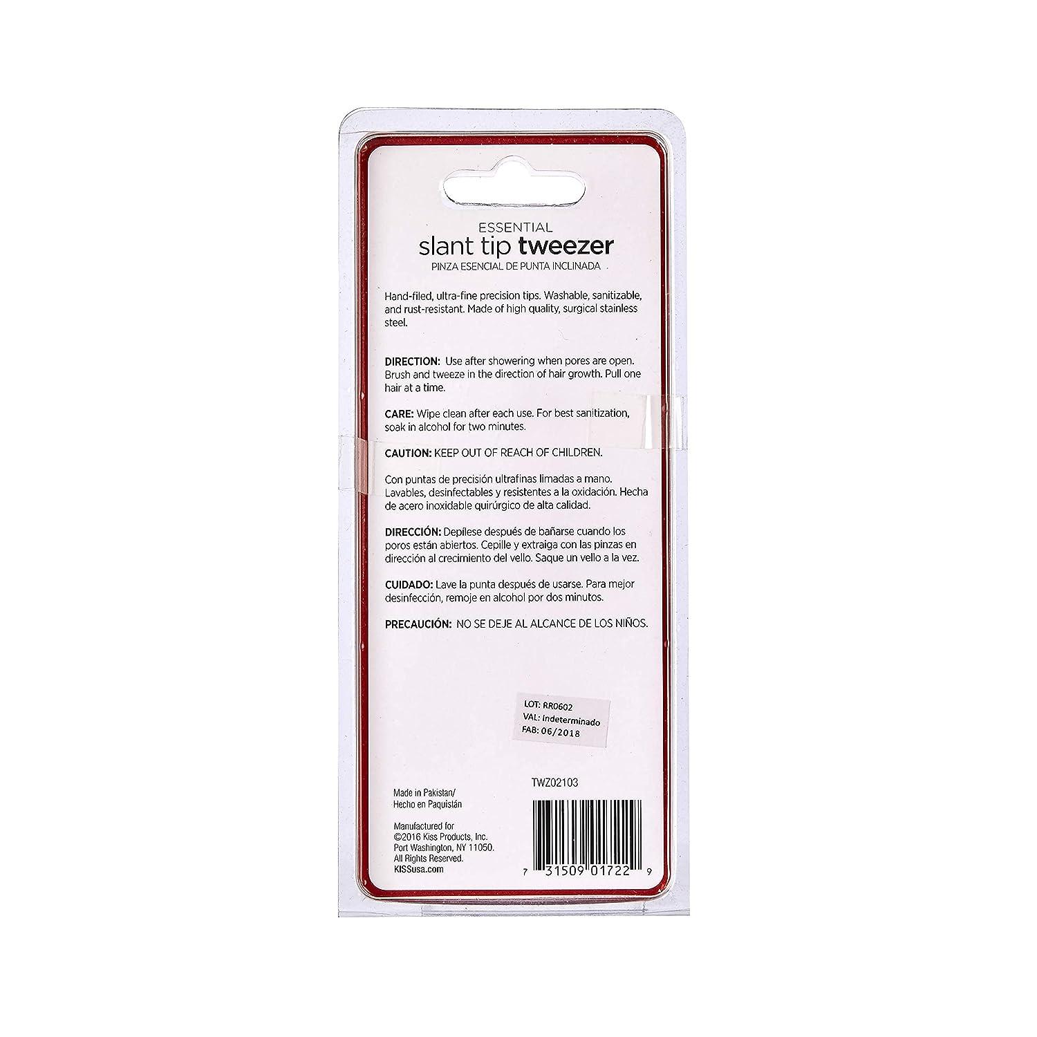 Kiss Slant Tip Tweezer TWZ02 - Ultra-Fine Precision Stainless Steel ...