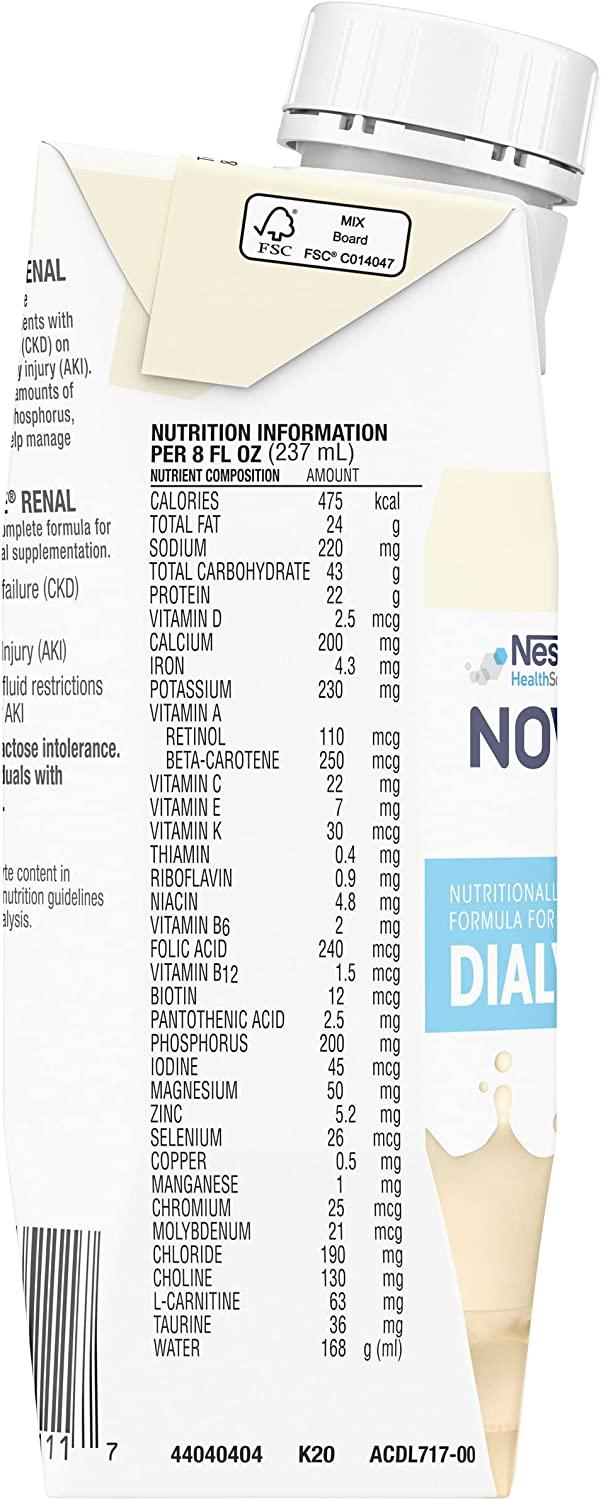Buy Novasource Renal Vanilla 24 x 8 fl oz Carton - Essential Nutrition ...