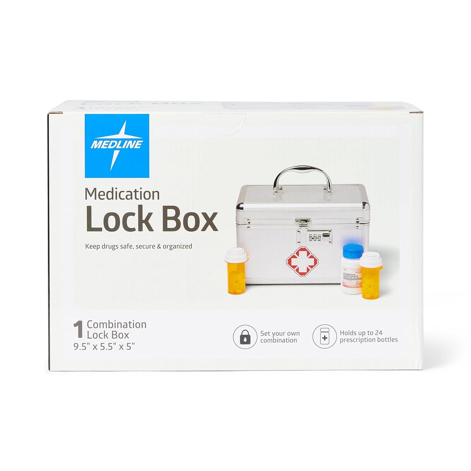 Medline Medication Lock Box - Secure Storage for Prescription ...