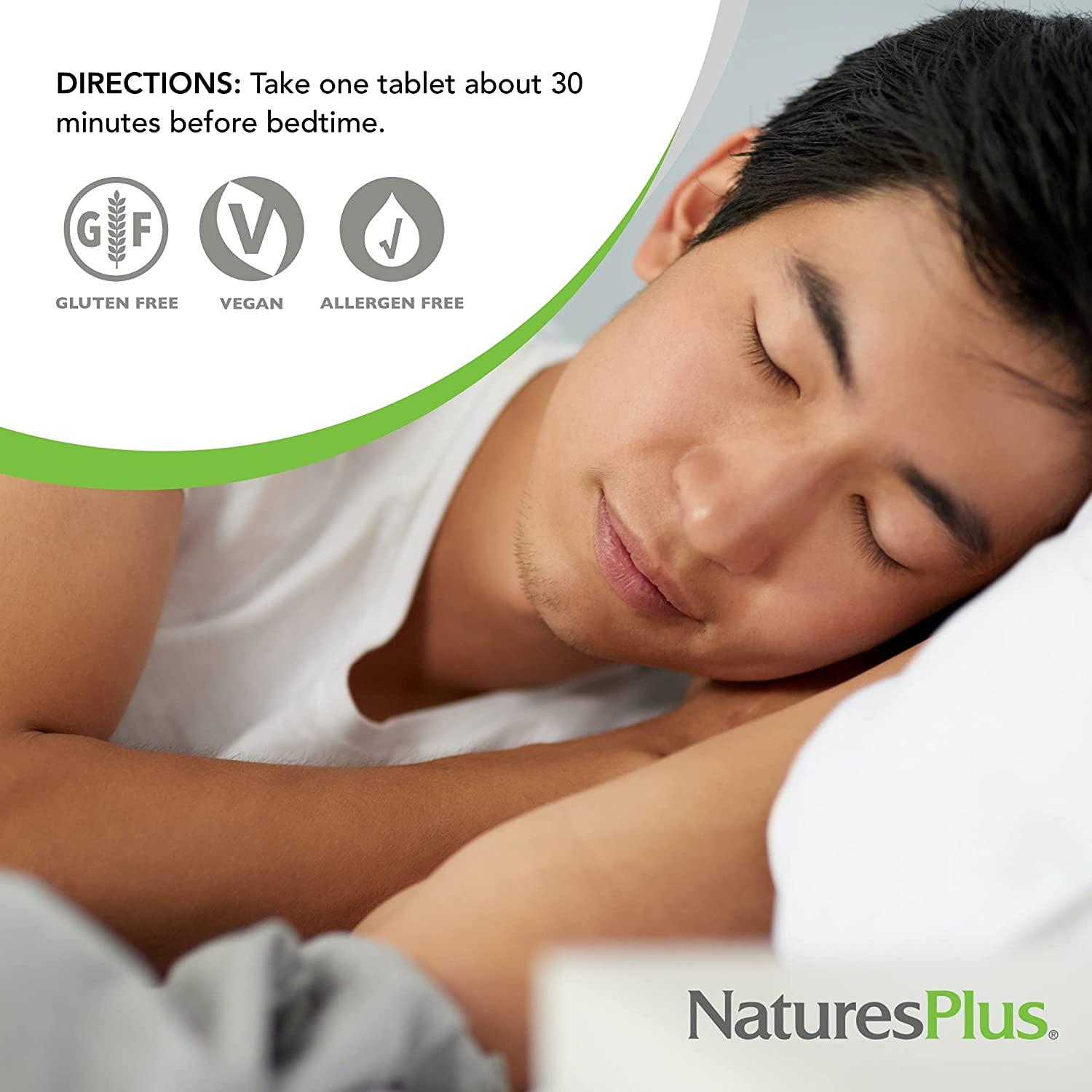Nature's Plus Melatonin 5 mg - 90 Sleep Support Tablets for Better Rest ...