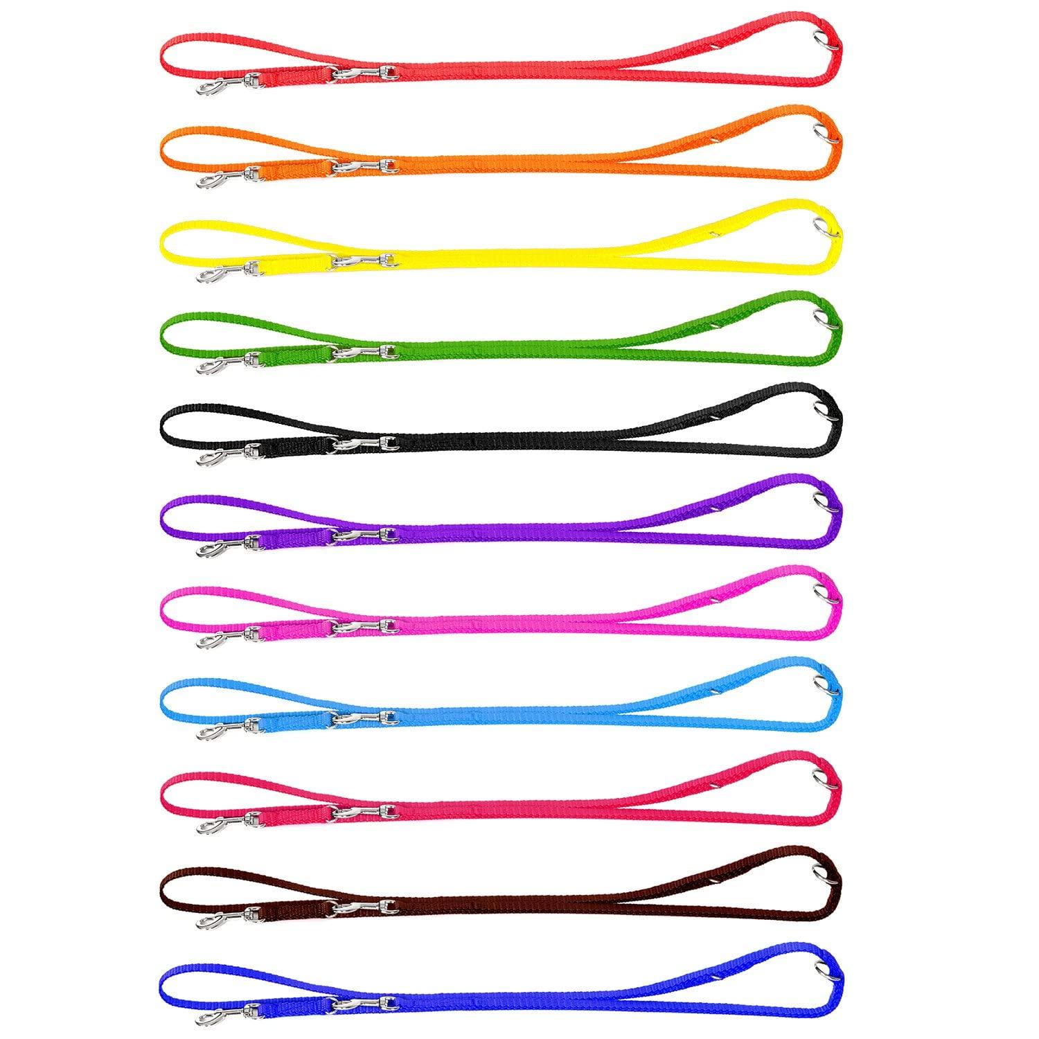 Mini Leash Dog Leash - 3-Way Adjustable Nylon Leash 2m (Royal Blue) for ...