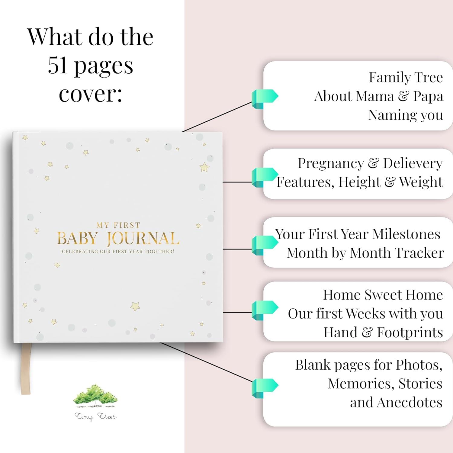 Baby Memory Book and Pregnancy Journal - Gift for Baby Showers - Diary ...