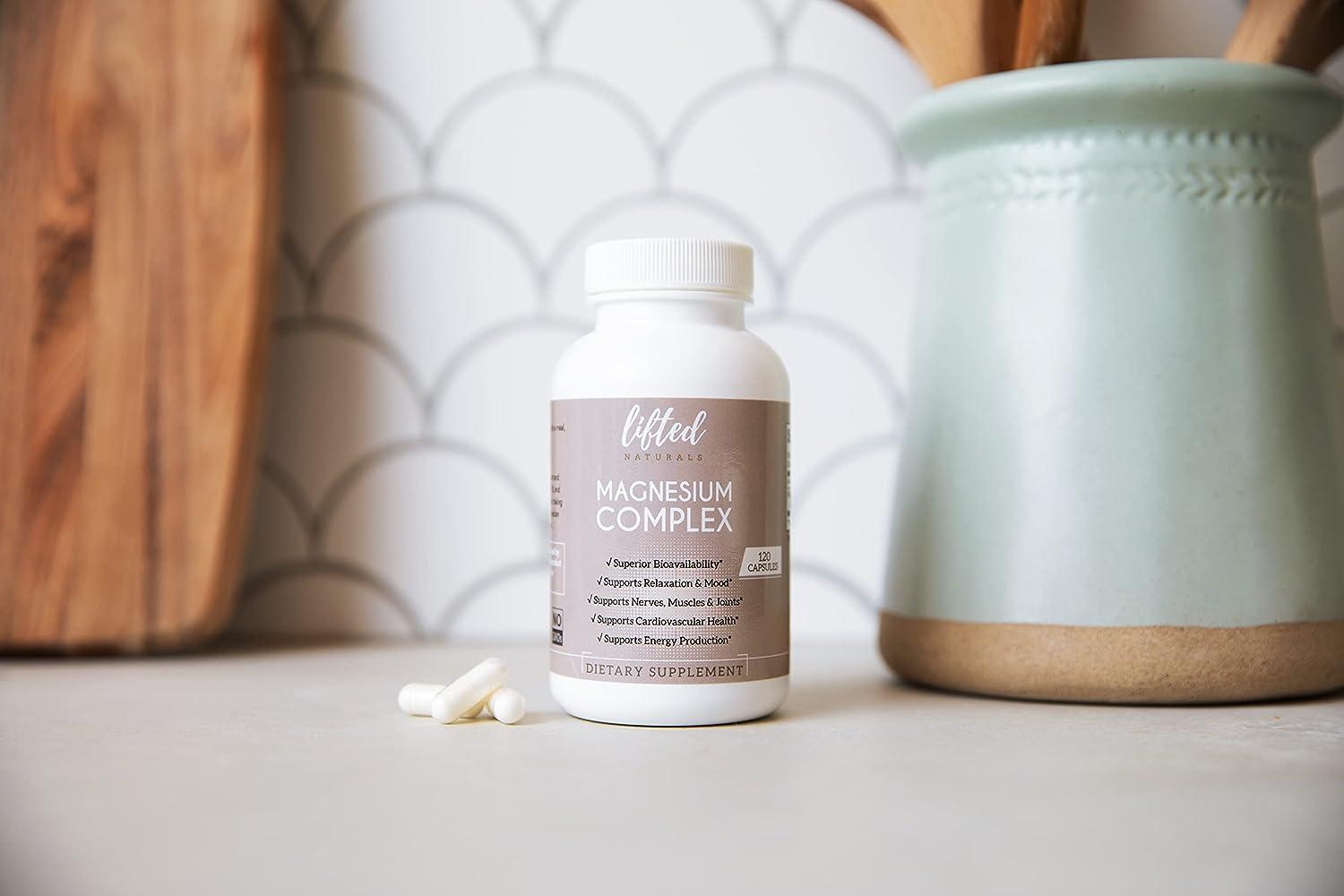 Lifted Naturals Magnesium Complex - Bioavailable Formula for Mood ...