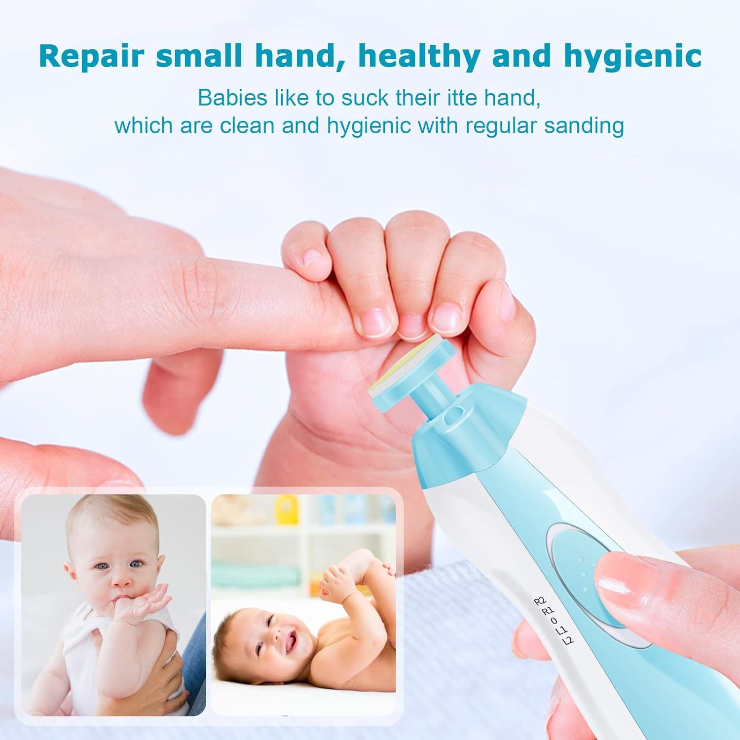 6-in-1 Baby Nail File with LED Light - Safe Trimmer for Newborn Toddler ...