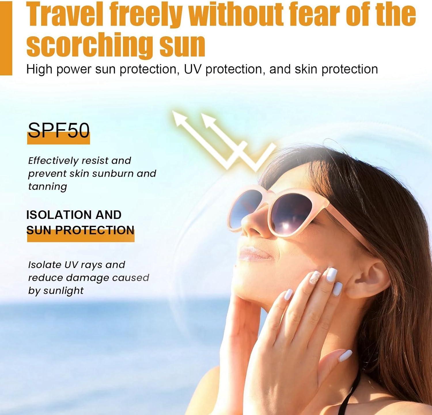 Face Sunscreen SPF 50+ With Vitamin C Face Cream SPF 50 Face Suncream ...