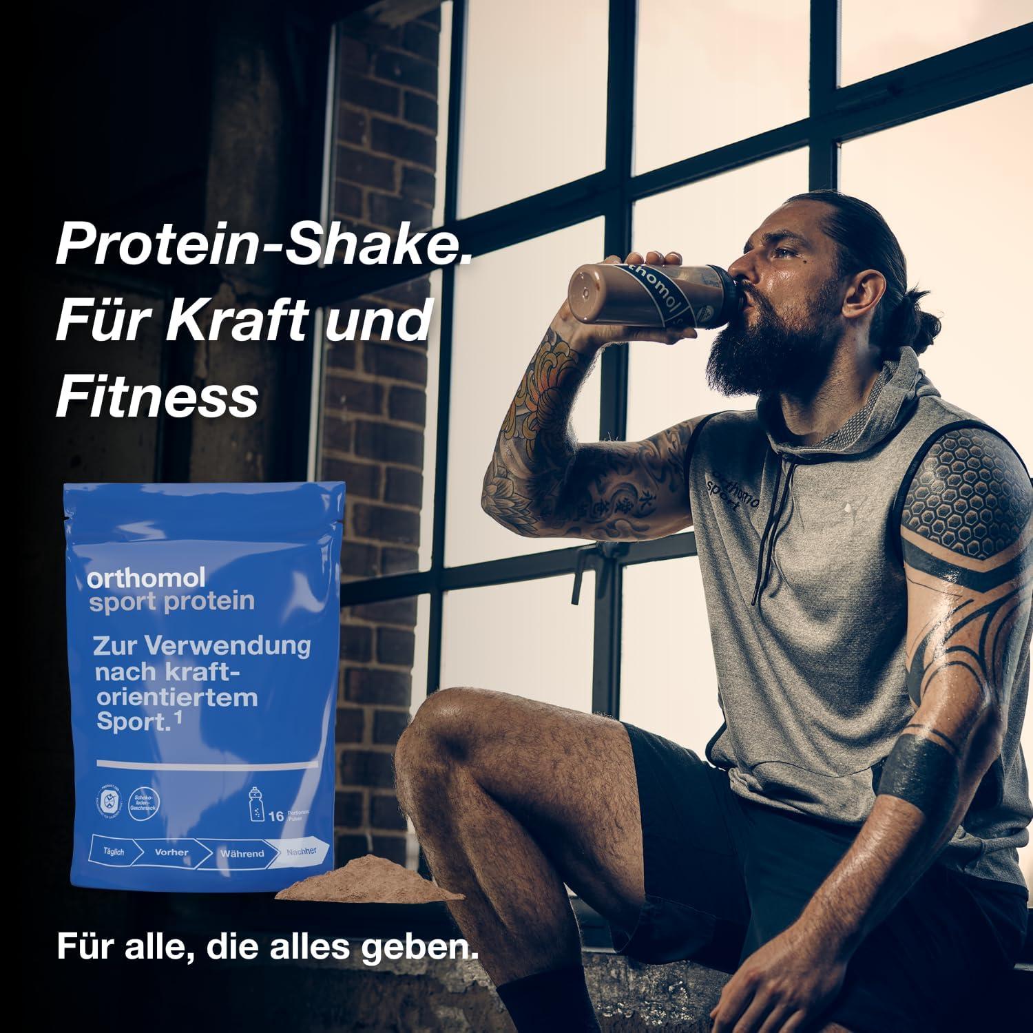 Orthomol Sport Protein - Chocolate Flavor Protein Powder with Creatine ...