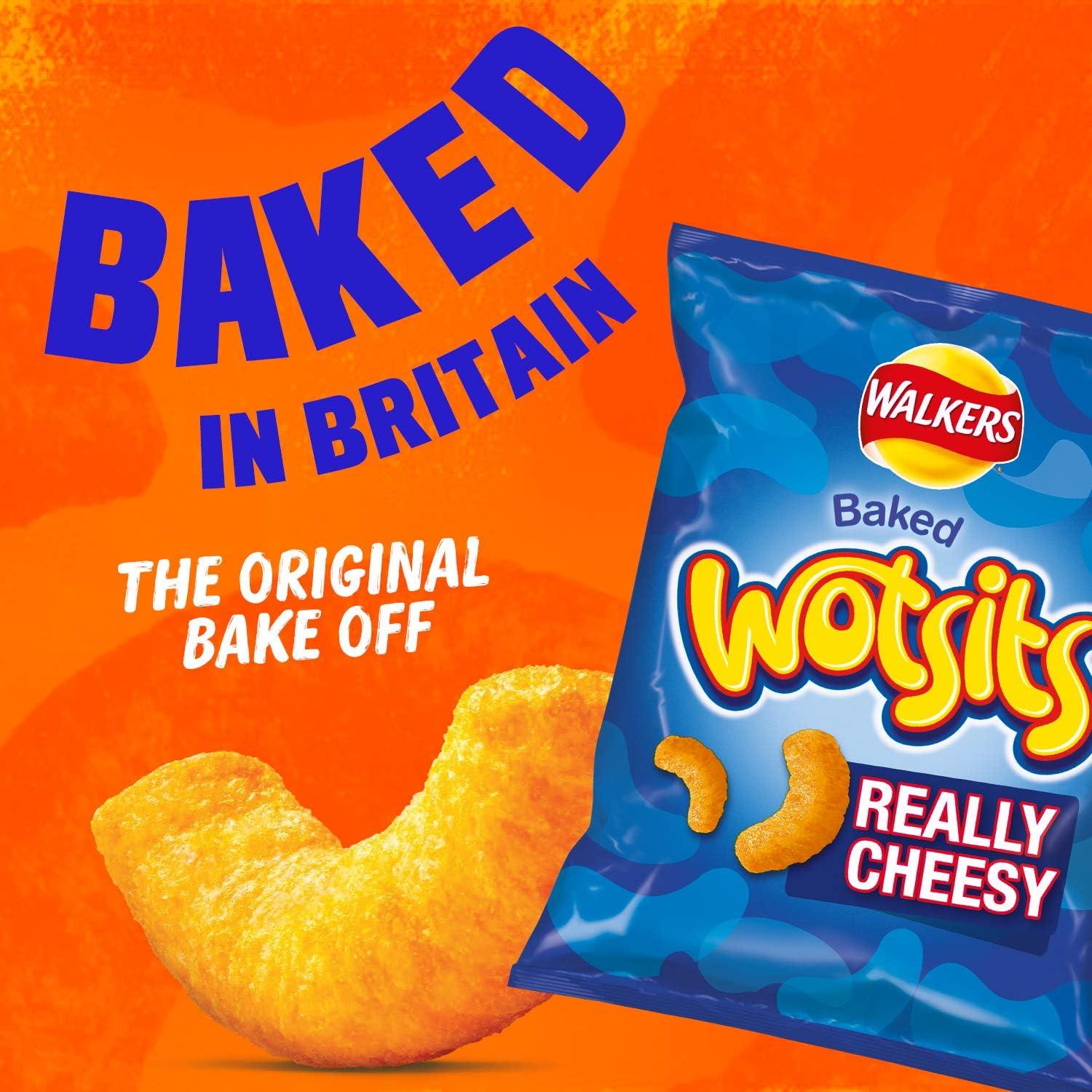 Walkers Crisps Wotsits Cheesy Multipack Snacks 12 x 16.5 g (Pack of 3 ...