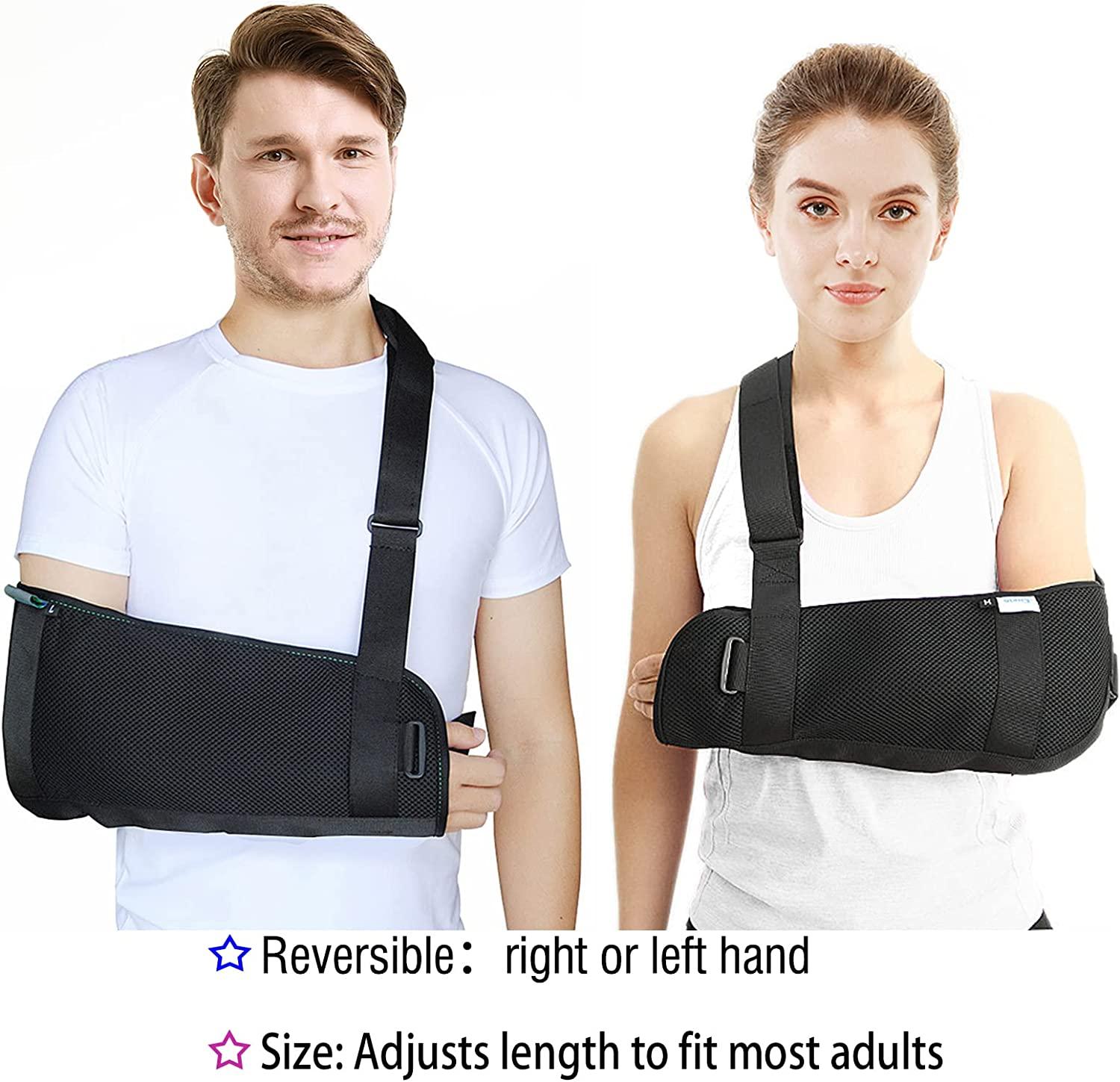 Medical Arm Shoulder Sling with Back Belt | Shoulder Immobilizer ...