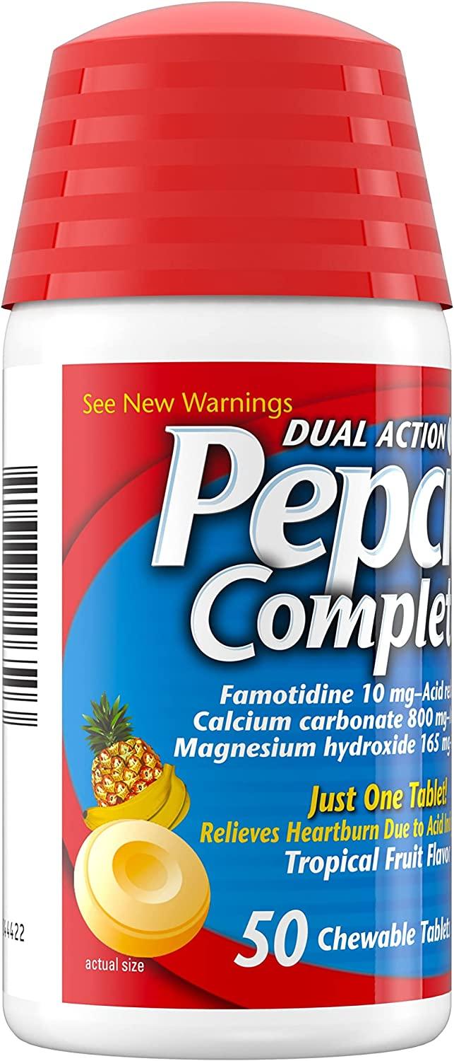 Buy Pepcid Complete Acid Reducer + Antacid Chewables - 10 mg Famotidine ...