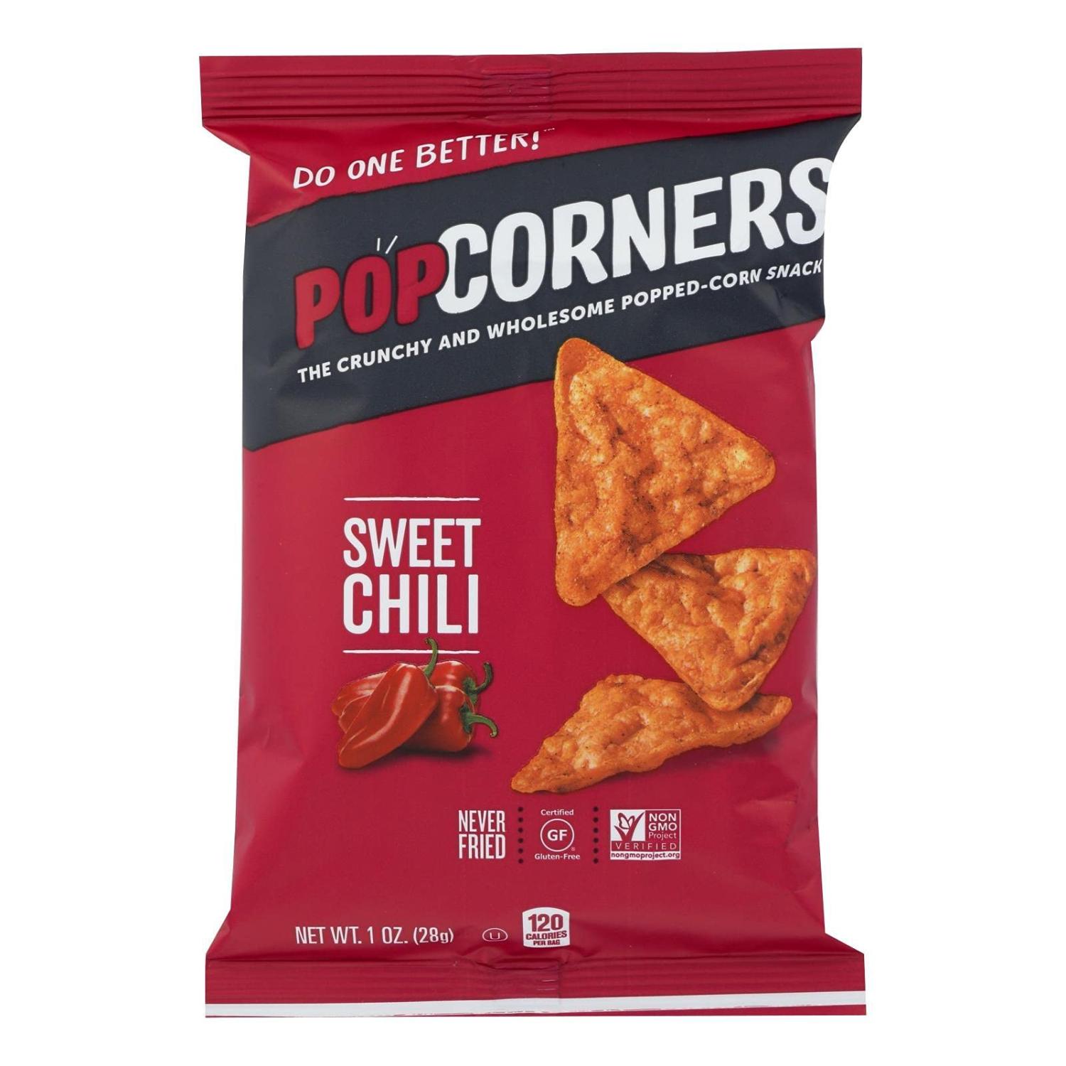 Popcorners Sweet Heat Chili Popped Corn Chips, 1 Ounce -- 40 per case.