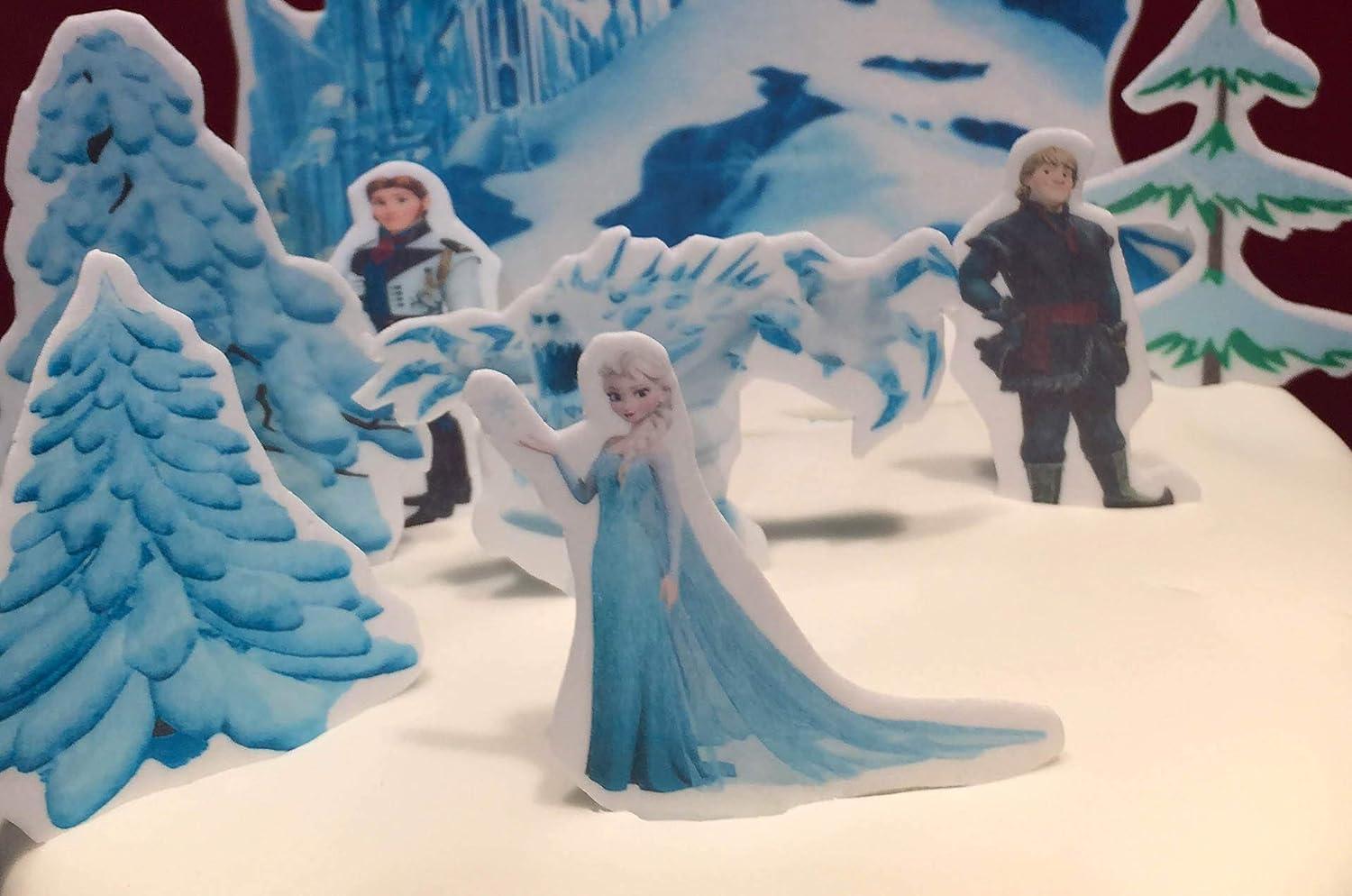 Personalised Elsa Anna Stand Up Edible Wafer Cake Decorating party ...