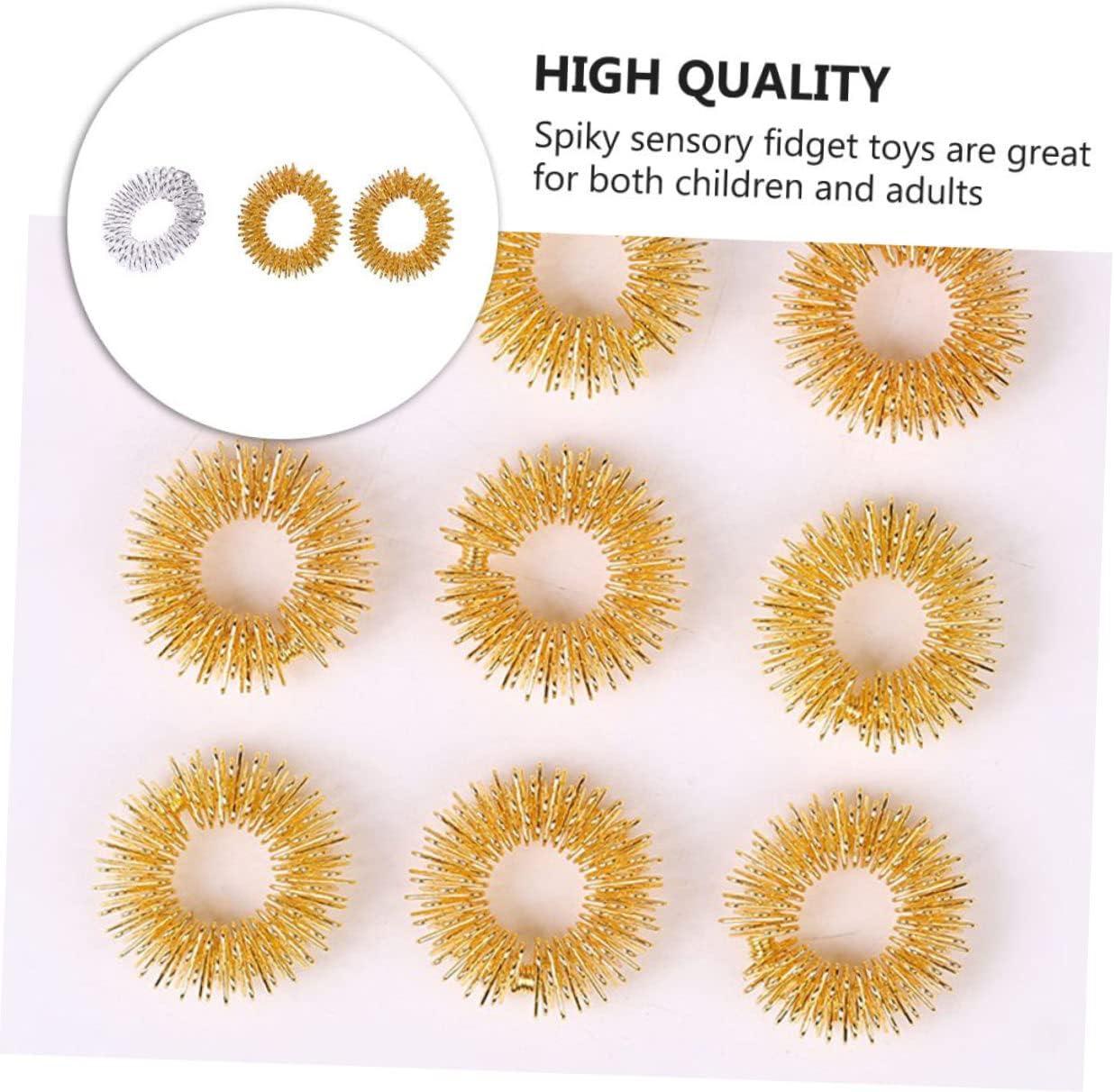 Fomiyes 10-Pack Spiky Finger Massage Rings | Sensory Fidget Toys for ...