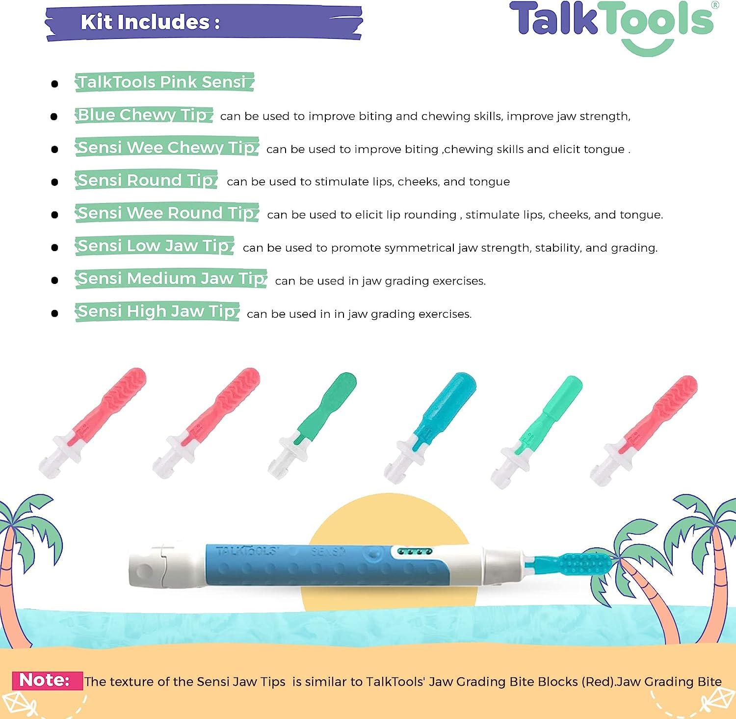 Sensi Oral Sensory Therapy Tool - Ocean Blue | TalkTools Sensi with 7 Jaw Tips | Buy Now with ...