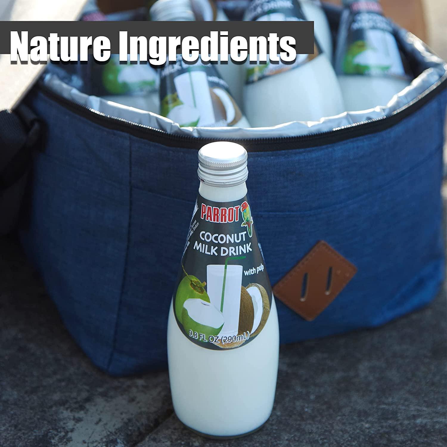 Parrot Coconut Milk Drink Original with Pulp 290ml (Pack of 12) - Refreshing Tropical Beverage ...