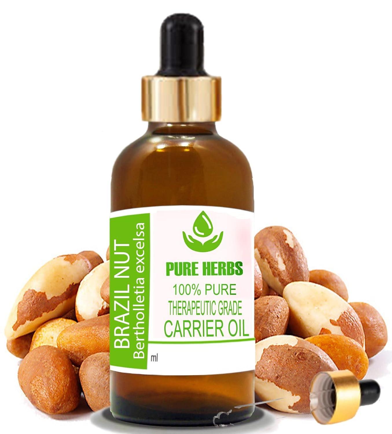Buy Pure Herbs Brazil Nut Oil 100ml - Natural Therapeutic Grade Carrier ...