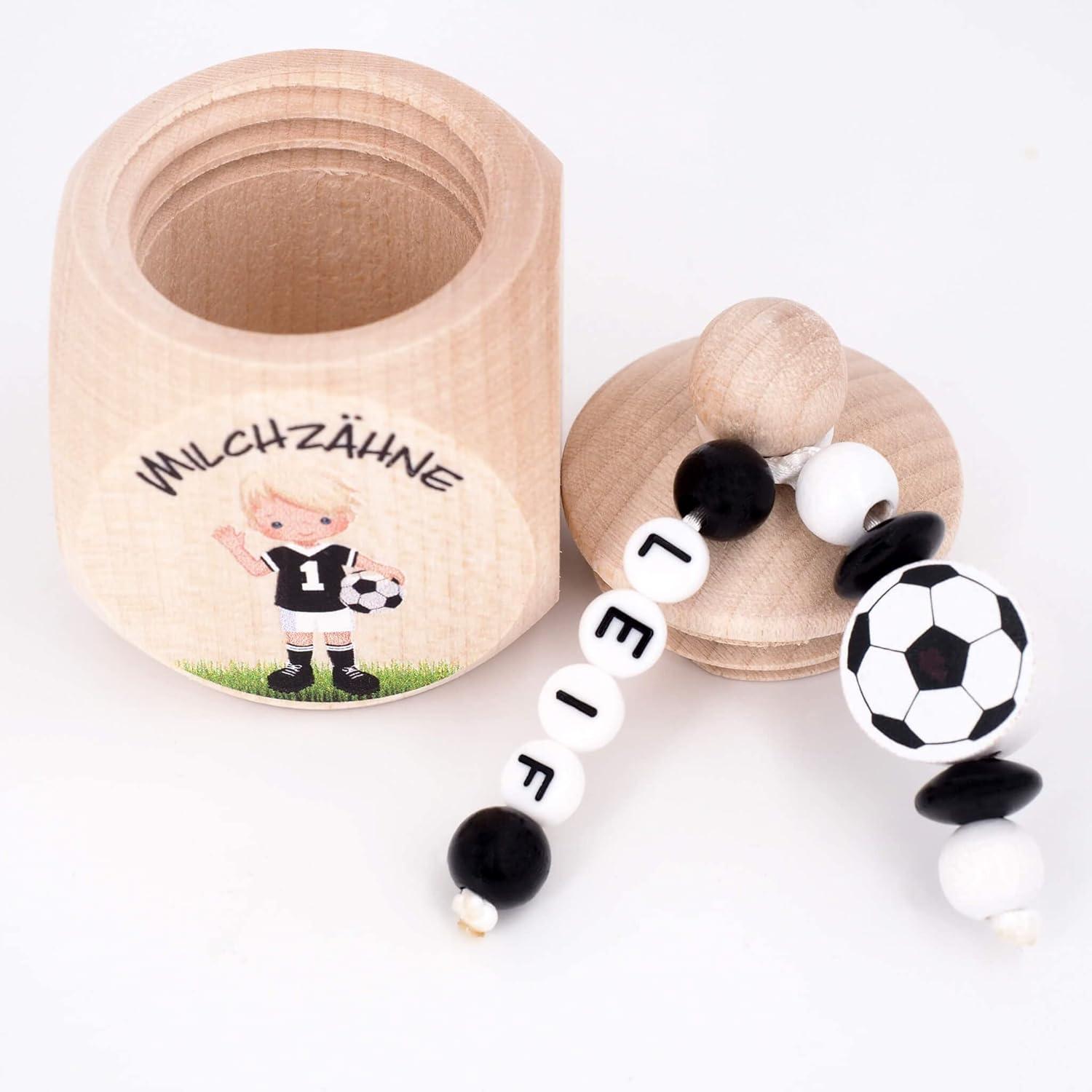 Personalized Footballer Milk Tooth Box | Soccer Player Blonde | Custom ...