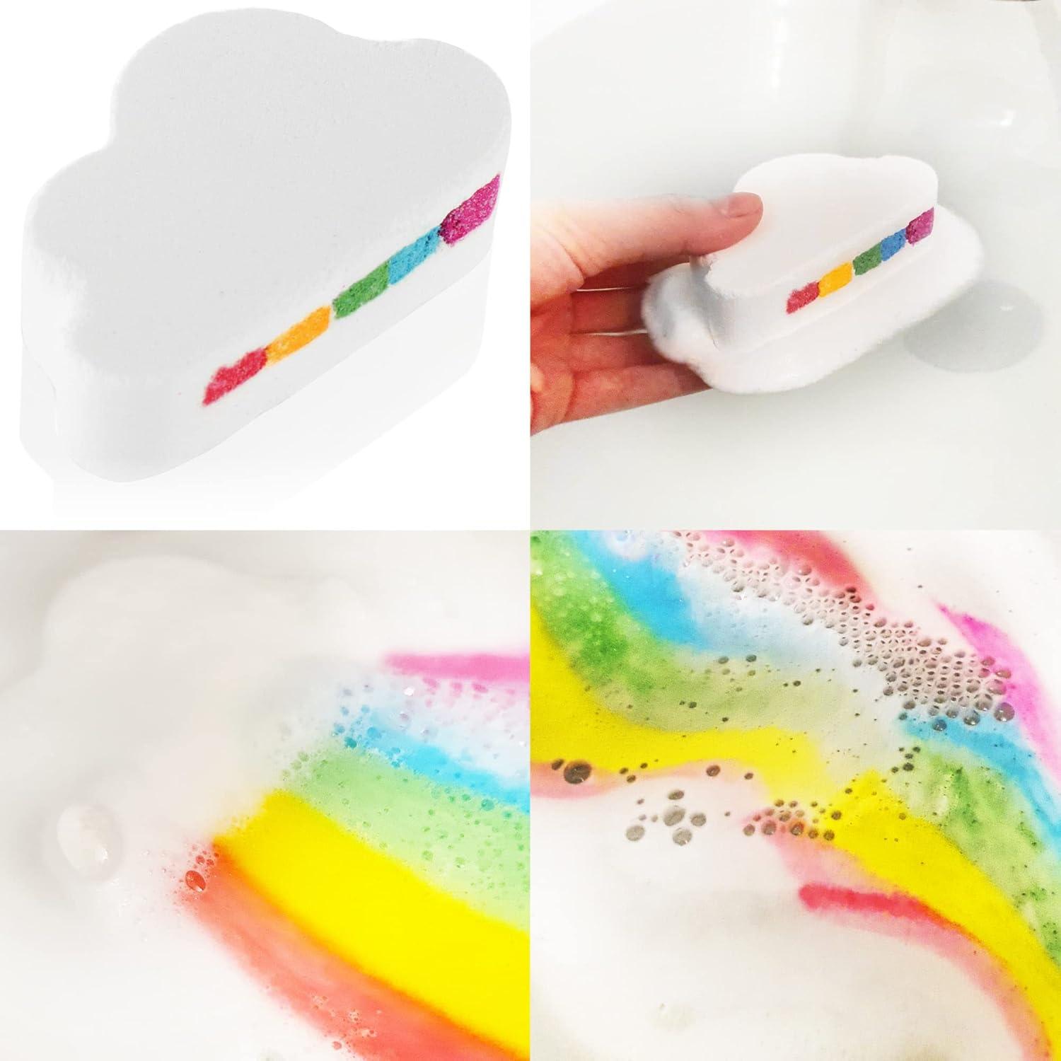Robin Goods 3x Colorful Bath Bombs for Kids - Rocket Cloud & Moon ...