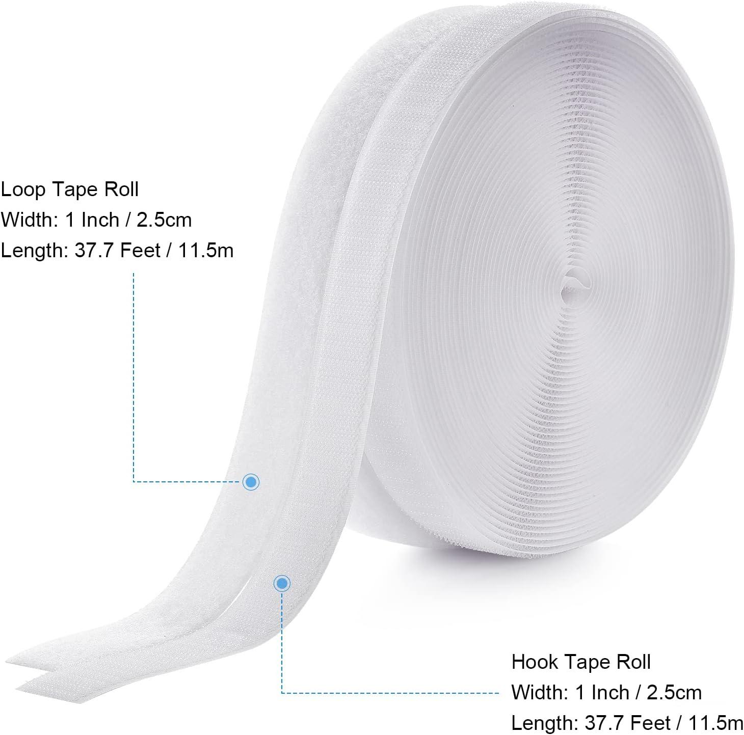 1 Inch x 37 Feet Sew On Hook and Loop Tape Non-Adhesive Back Heavy Duty ...