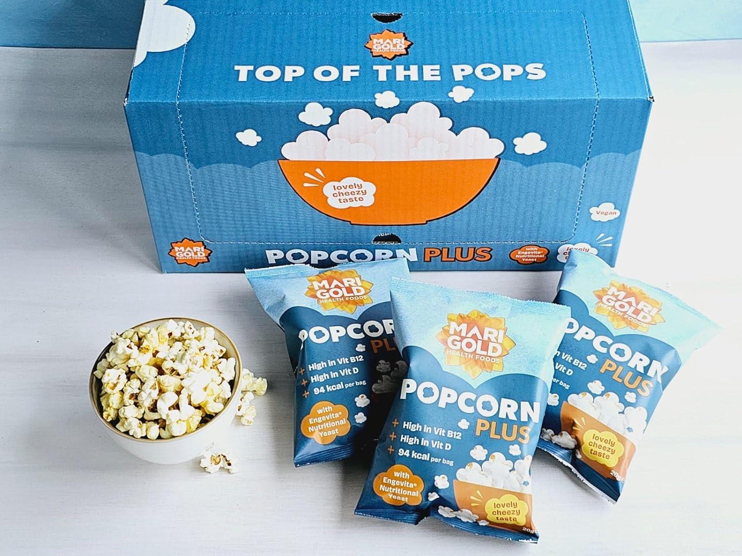 Marigold Health Foods Popcorn Plus with Engevita Nutritional Yeast 20g - Vegan & Gluten Free ...