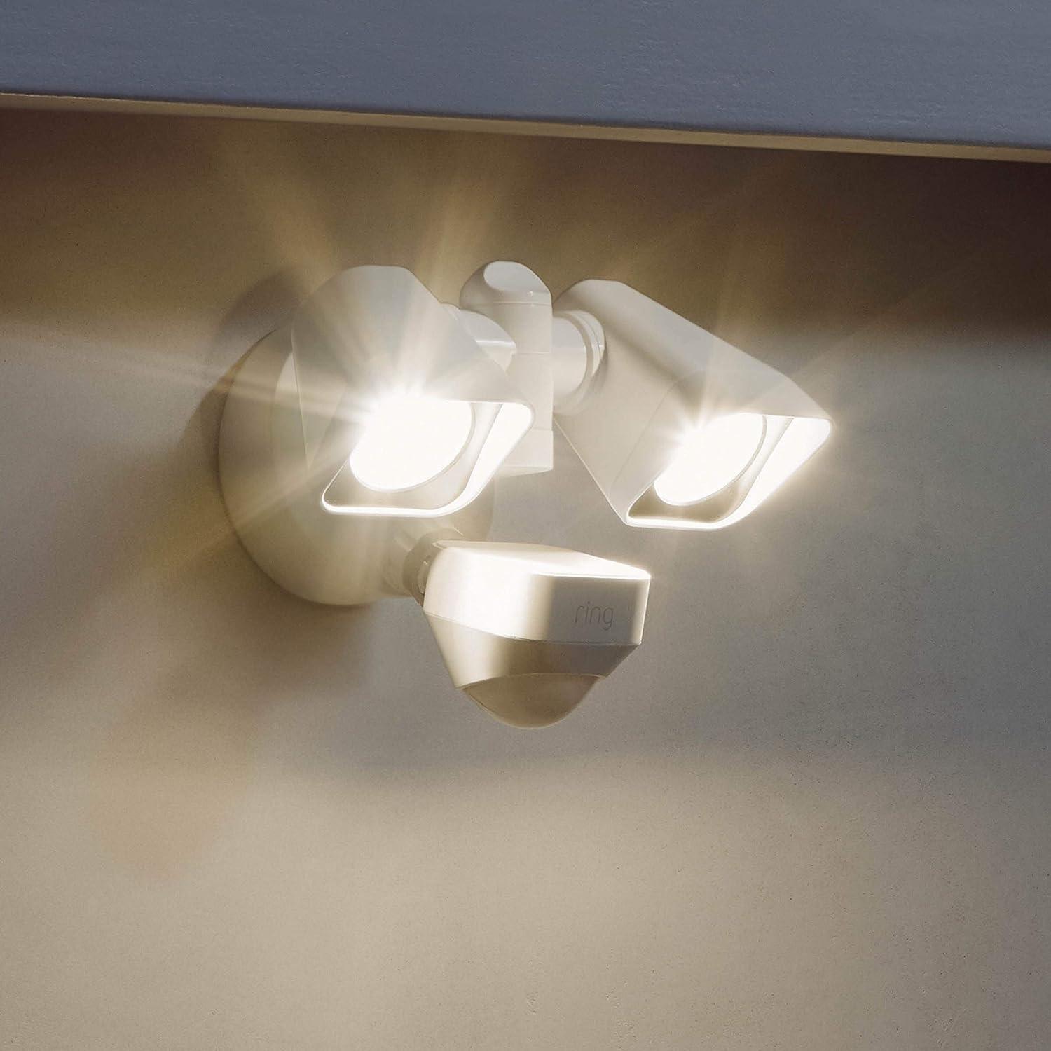 Ring Smart Lighting Floodlight White - Outdoor Motion-Sensor Security ...
