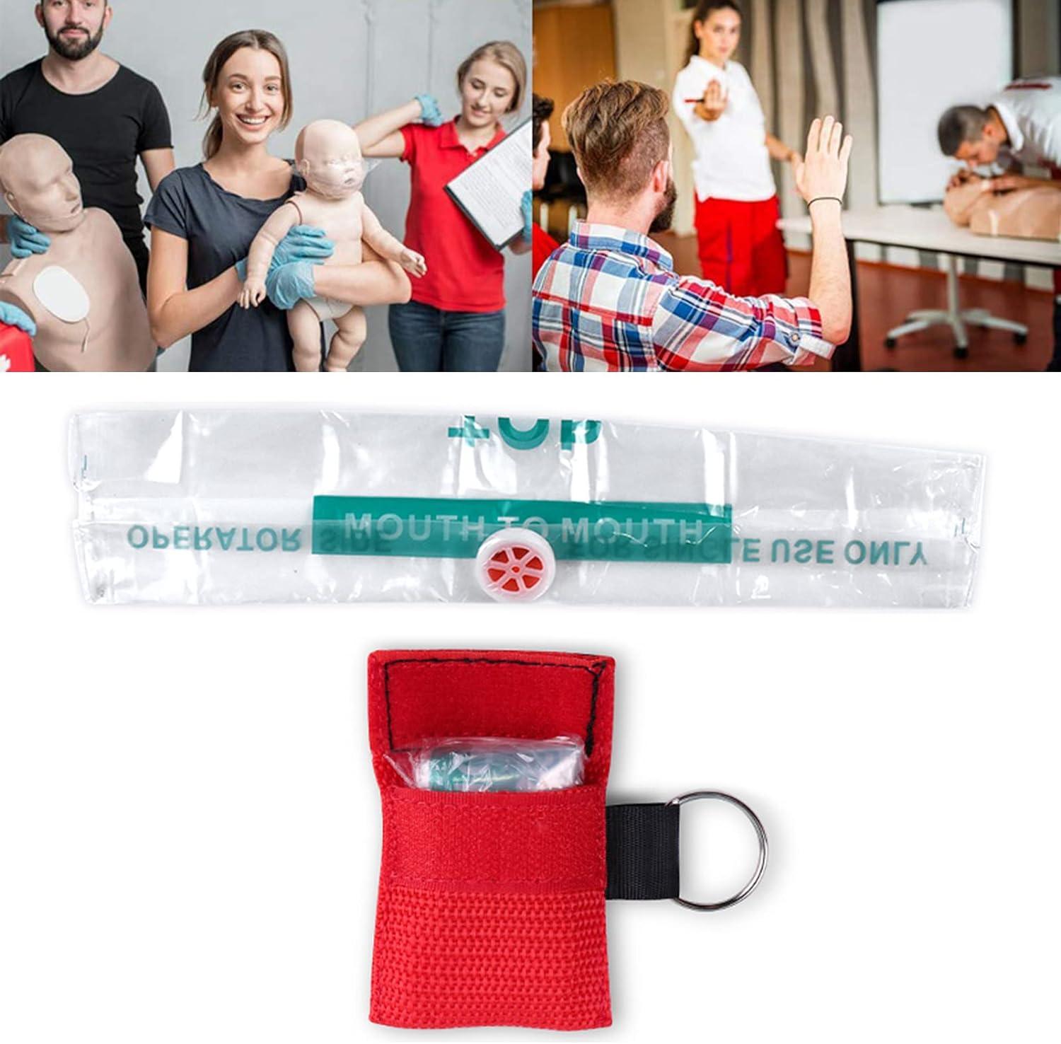 6 Pcs CPR Face Shield Keychain Kit with One-Way Valve for Emergency ...