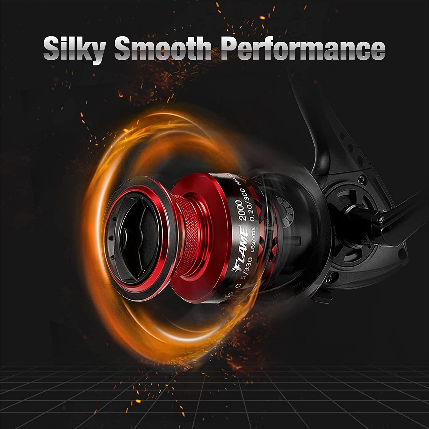 Piscifun Flame Spinning Reel - Lightweight 9+1BB Ultra Smooth, 19.8Lb ...