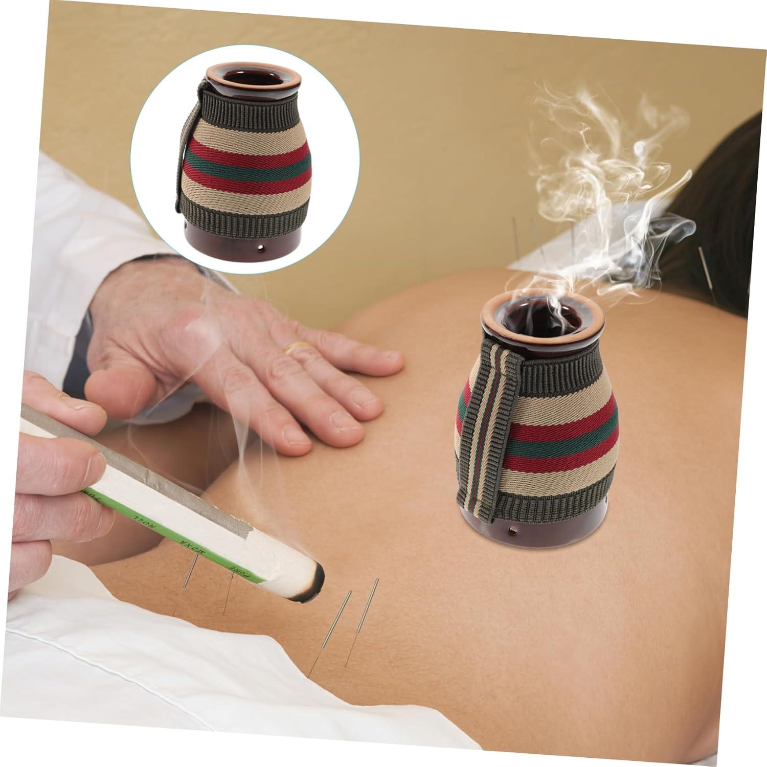 Fomiyes Portable Moxibustion Box & Burner - Ceramic Moxa Tool for ...