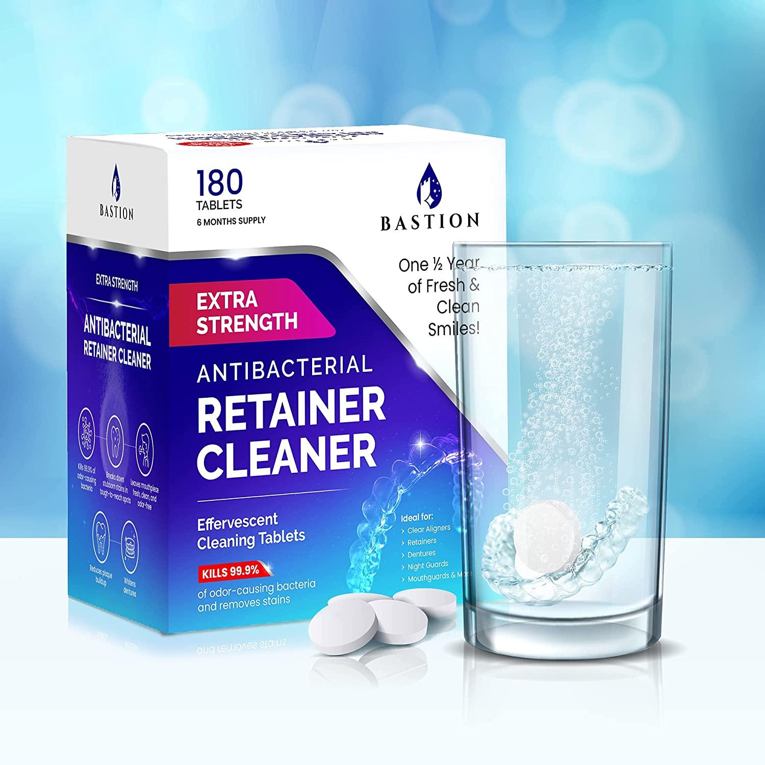 Retainer & Denture Cleaner - 180 Effervescent Tablets - Removes Stains ...