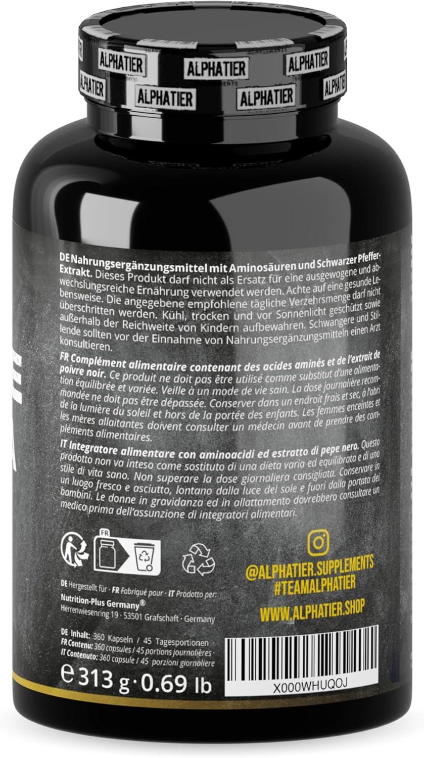 High Dose EAA Capsules - 750mg - 8 Essential Amino Acids - 360 Mega ...