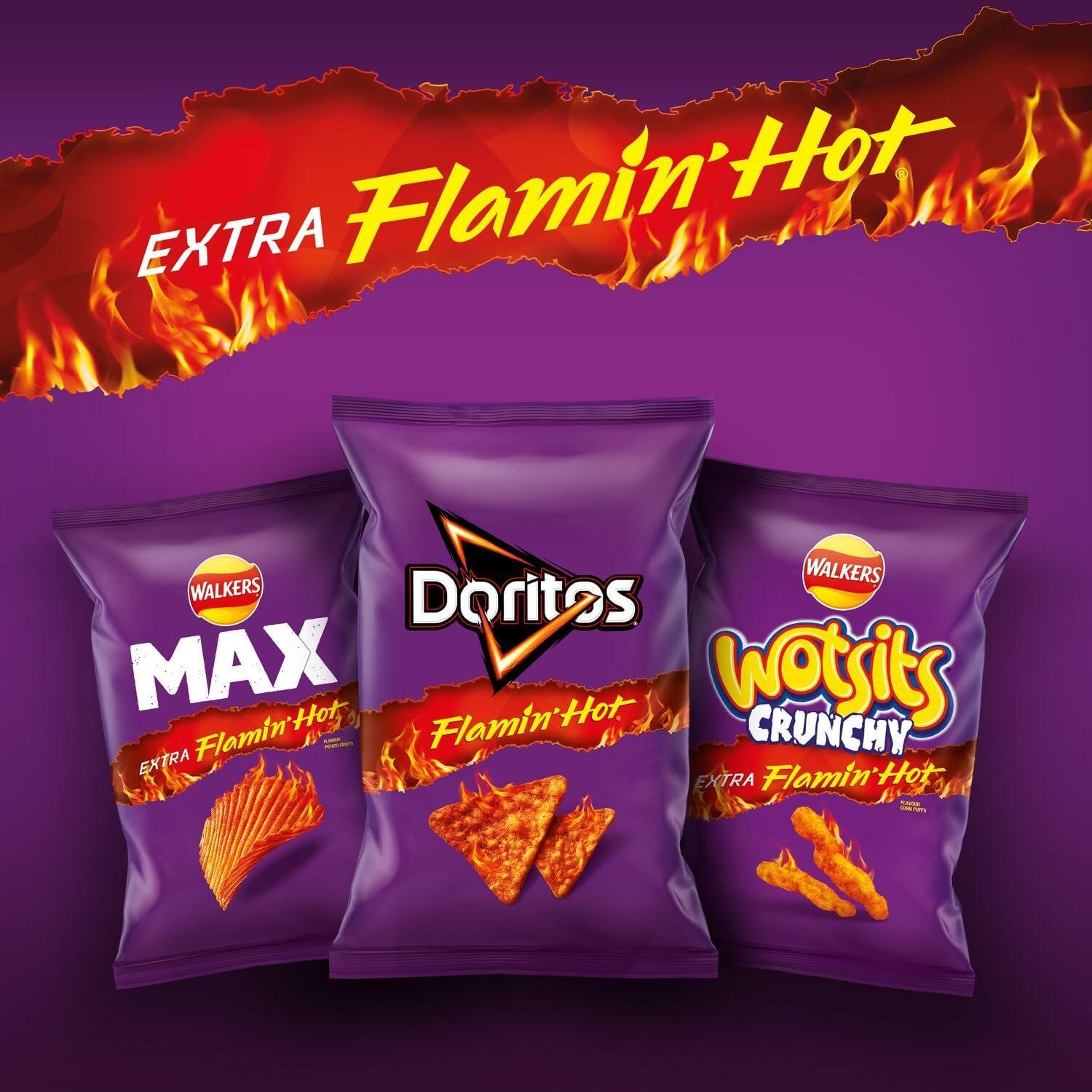 Walkers Max Extra Flamin' Hot Crisps 130g 130 g (Pack of 1) | Buy Now with Express International ...