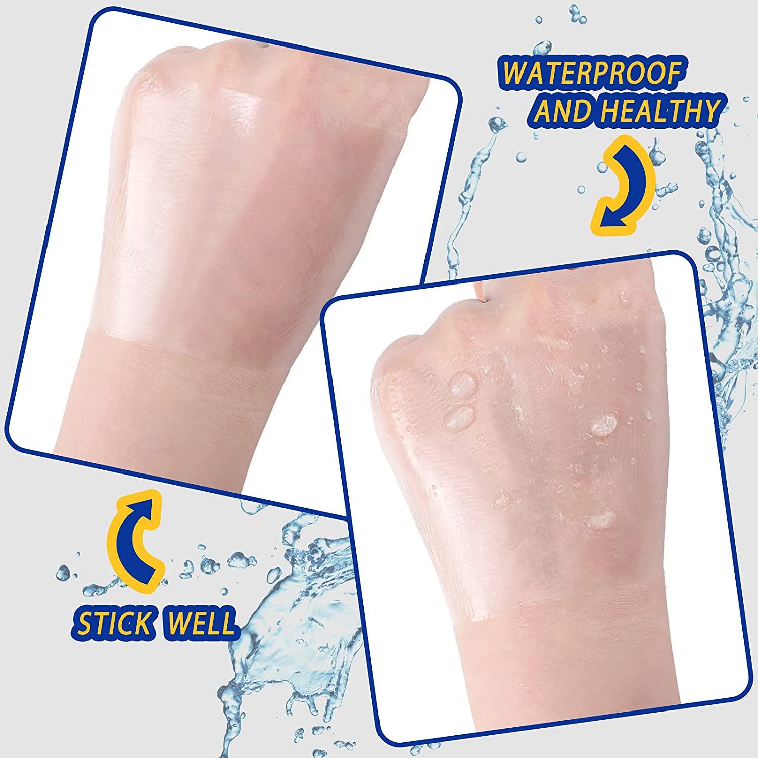 50 Large Waterproof Transparent Stretch Adhesive Bandages 8x8 Inch ...