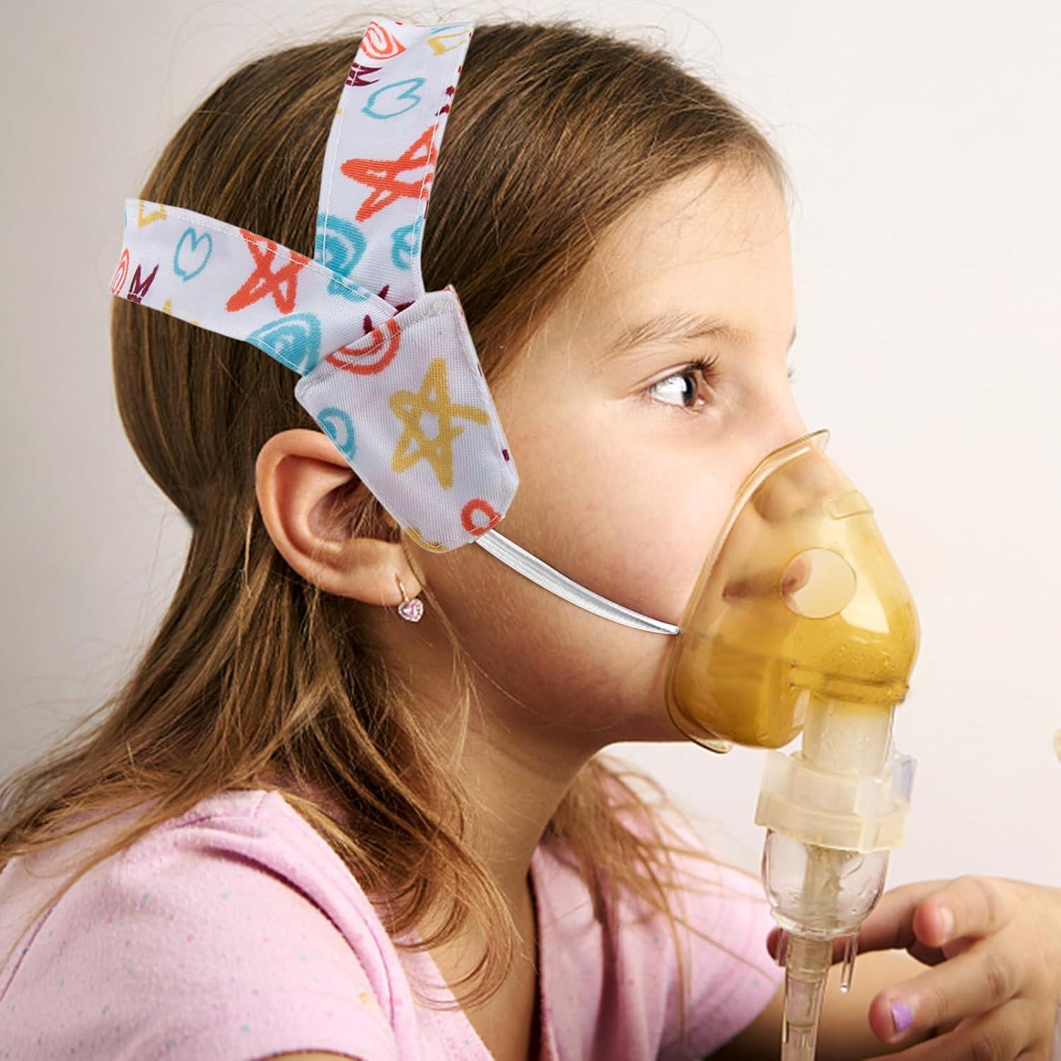 Kids Nebulizer Mask Head Strap | Adjustable No-Slip Inhaler Holder for ...