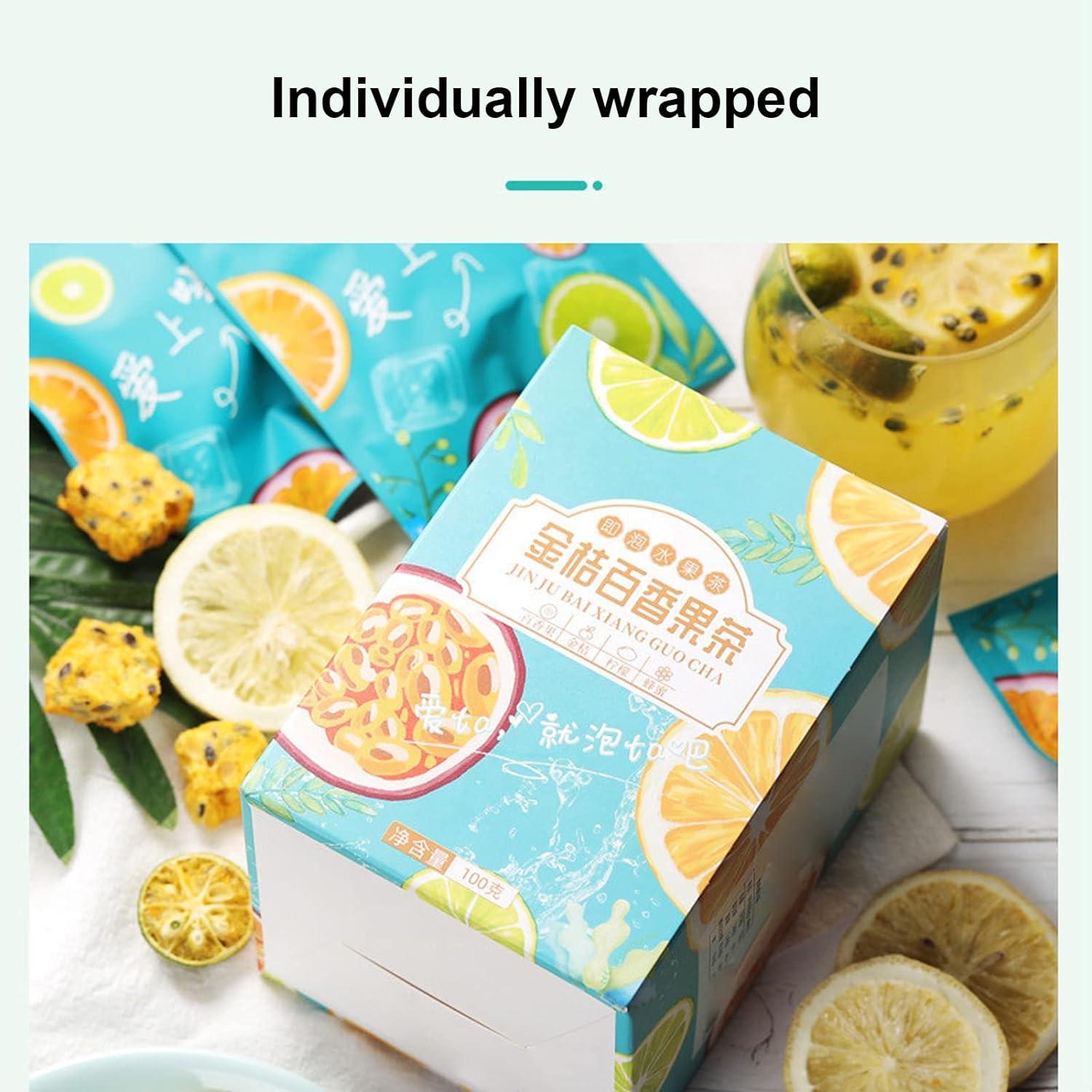 Fruit Tea Kumquat Passion Fruit Tea Refreshing Flavor Fatigue Relieving ...