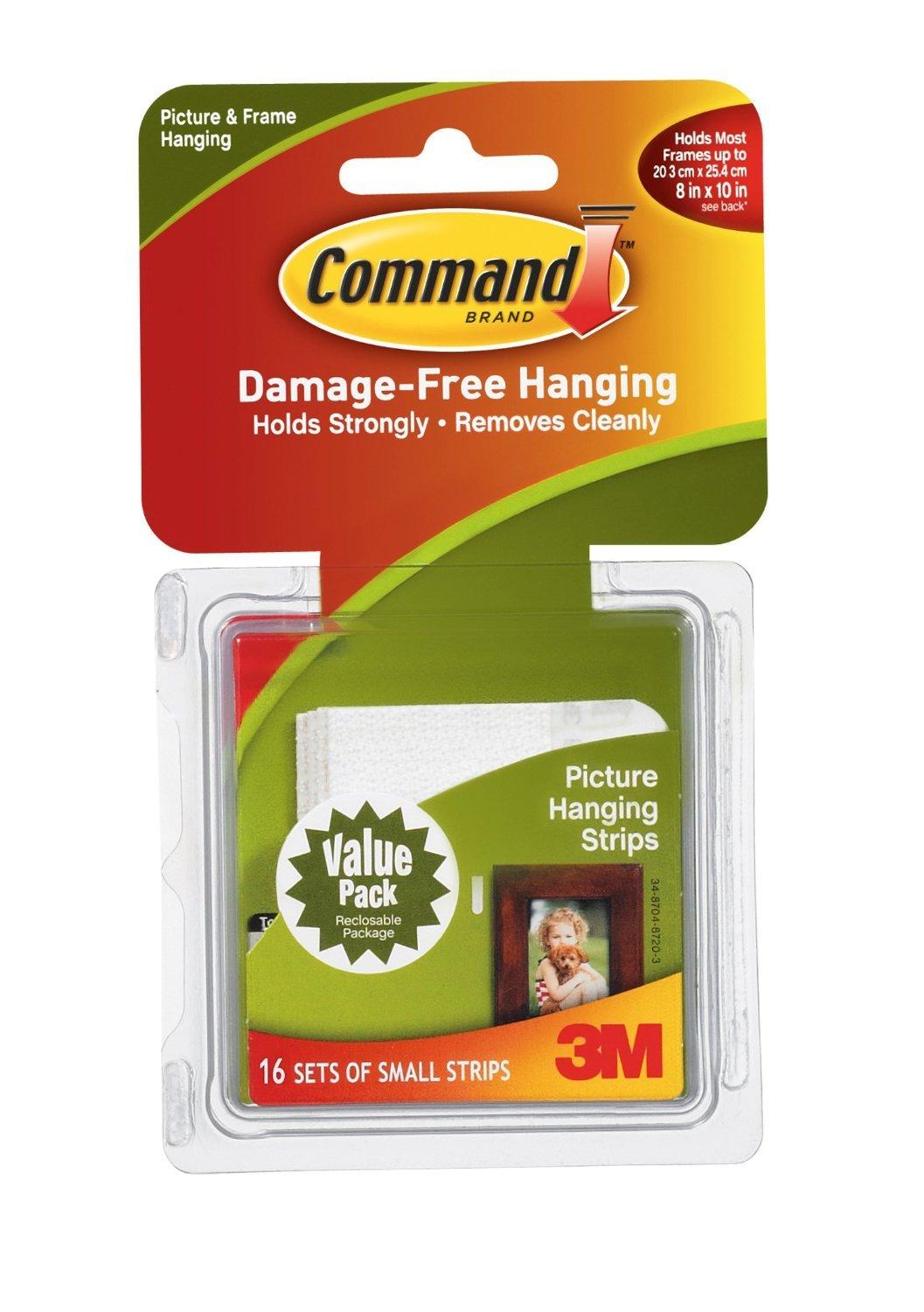 Command Picture Hanging Strips Value Pack Small White 16-Sets (32 ...