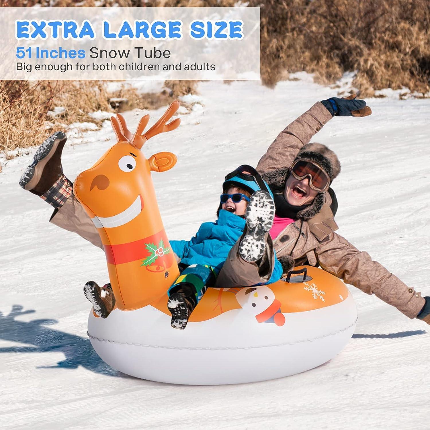 Brace Master 51 Heavy Duty Inflatable Snow Tube for Kids and Adults ...