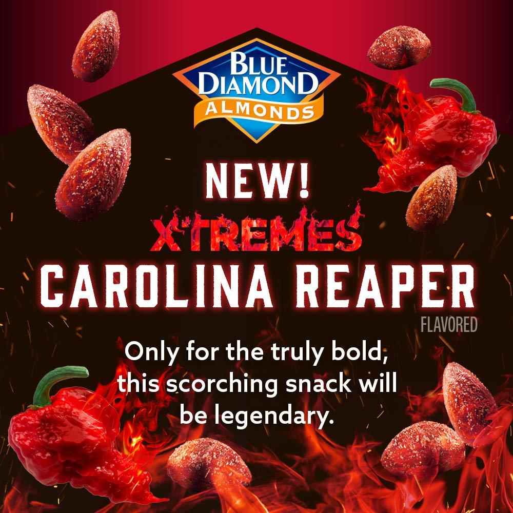 Blue Diamond Almonds XTREMES Carolina Reaper Spicy Snack Nuts 1.5oz ...