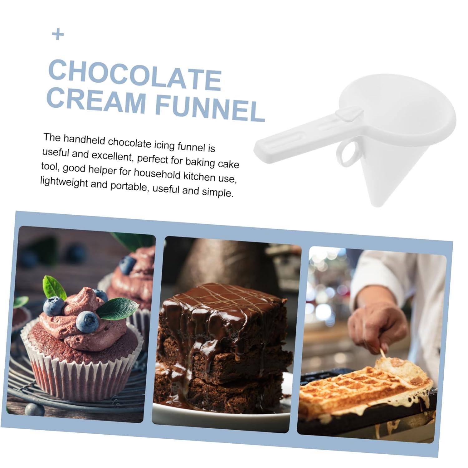 HOMSFOU 2pcs Cream Weight Funnel Chocolate Pouring Funnel Gummy Bear ...