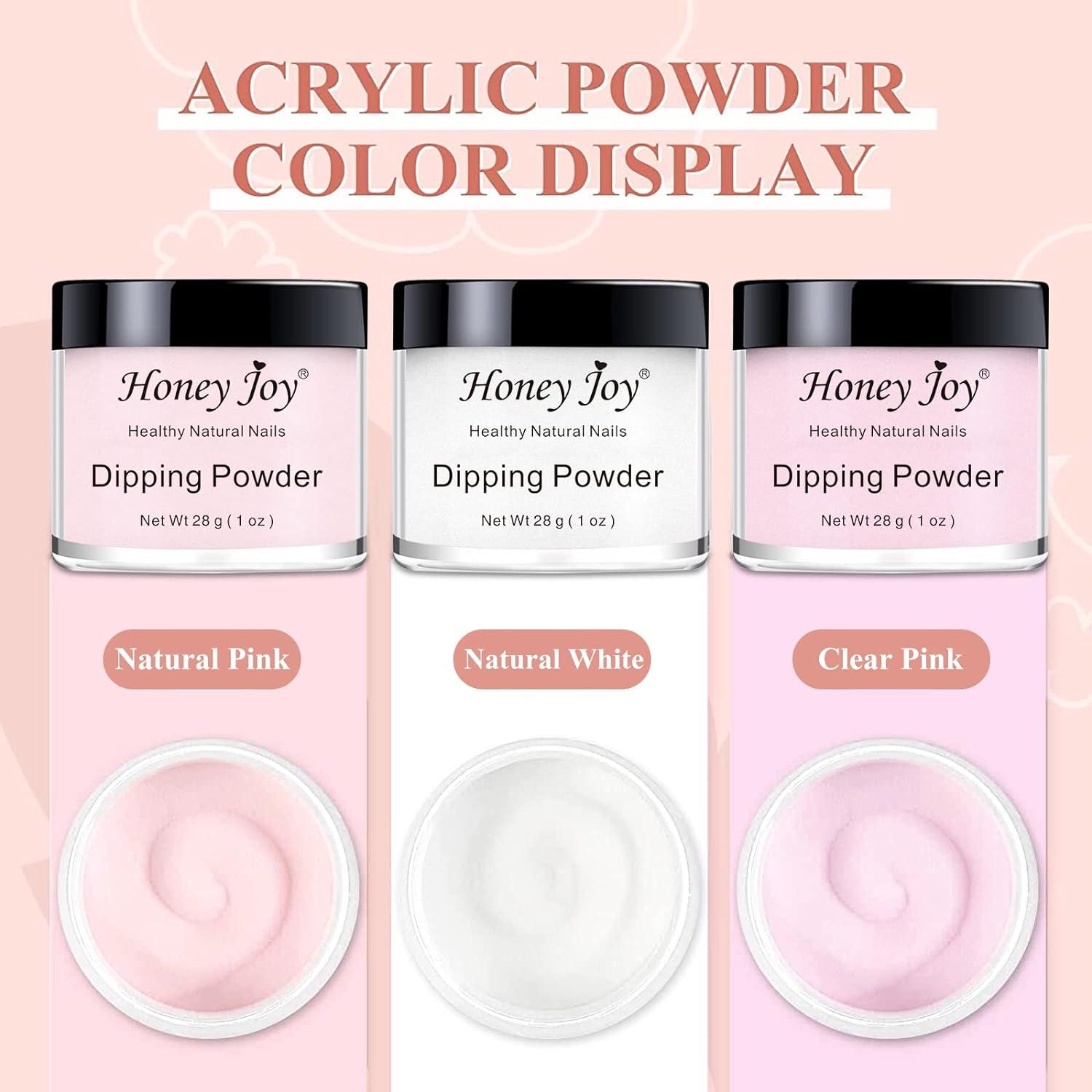 Dip Powder French Manicure Set - 6 in 1 Pink and White Starter Kit 28g ...